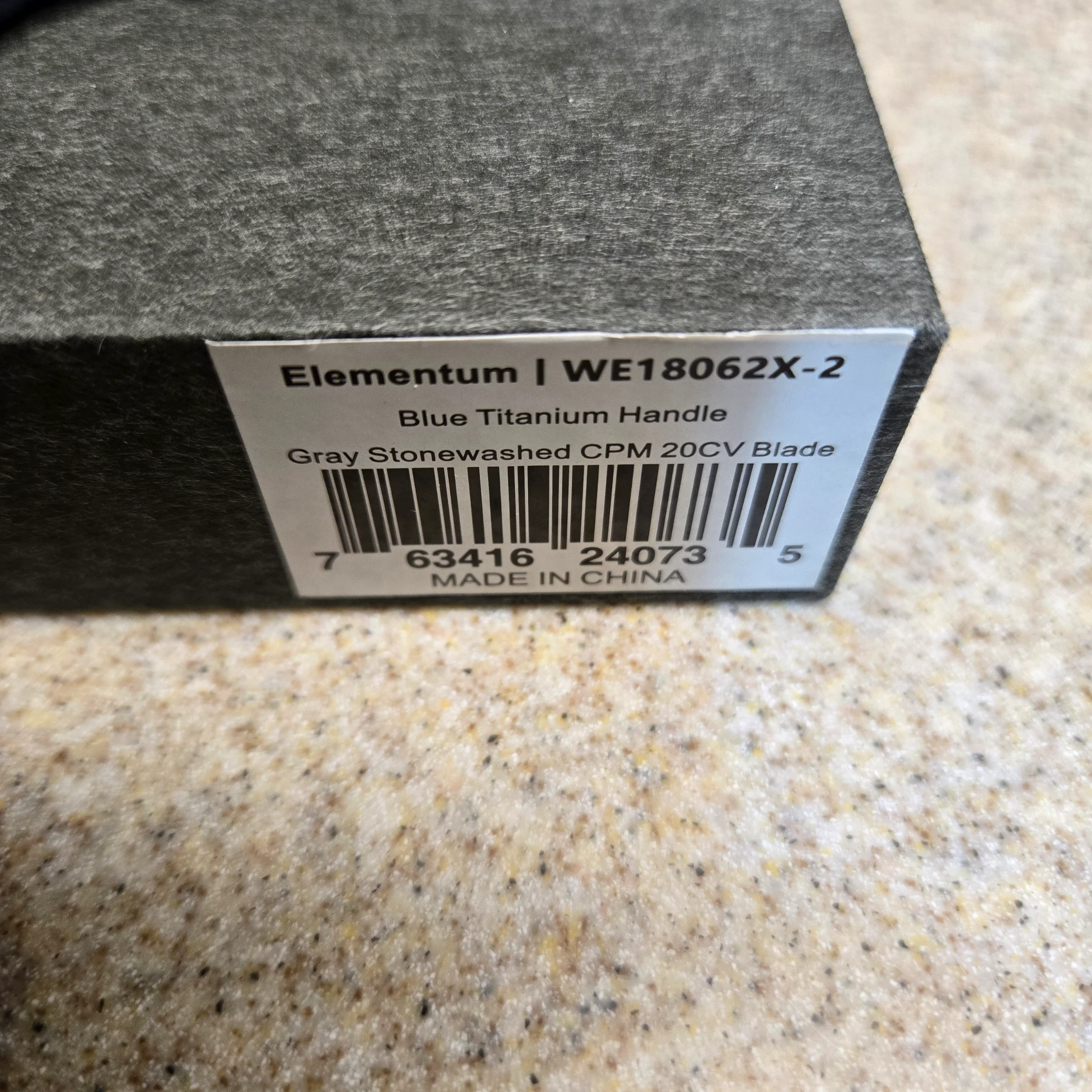 Bladebinge - WE Knife Co. Elementum Frame Lock Blue Titanium (Stonewash ...