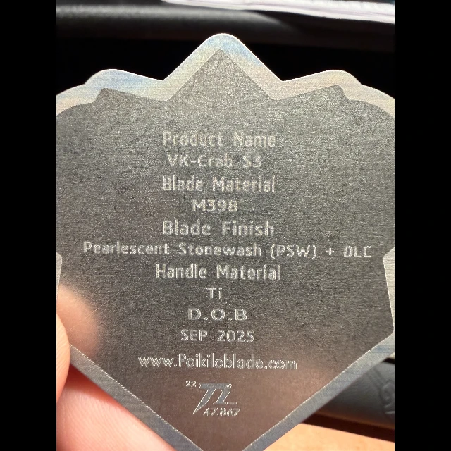 Bladebinge - Poikilo Blade VK-CRAB S3, DLC M398 Blade, DLC Titanium ...