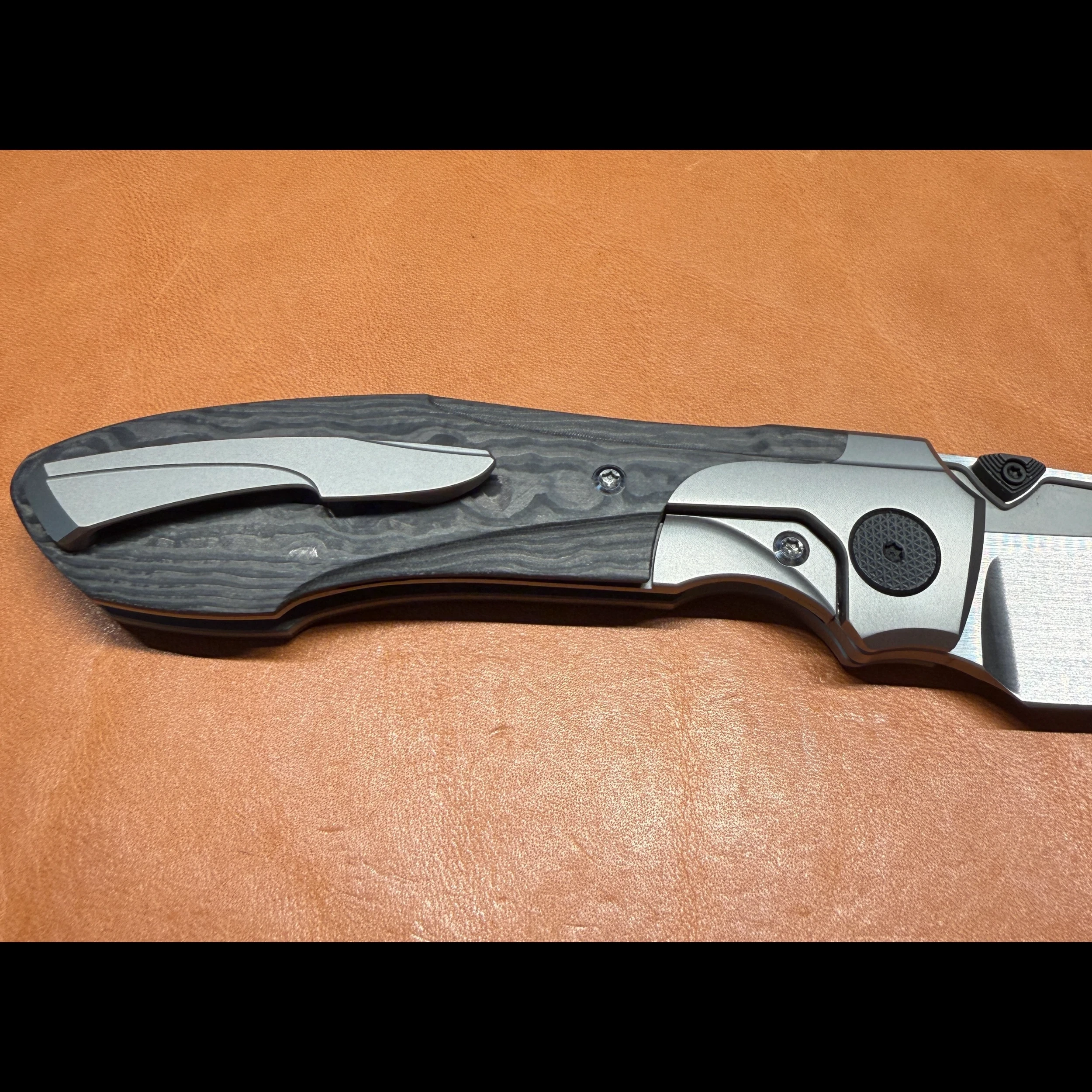 Bladebinge - Null Knives Voodoo - Black Camo CF M390 Hand Rubbed Satin