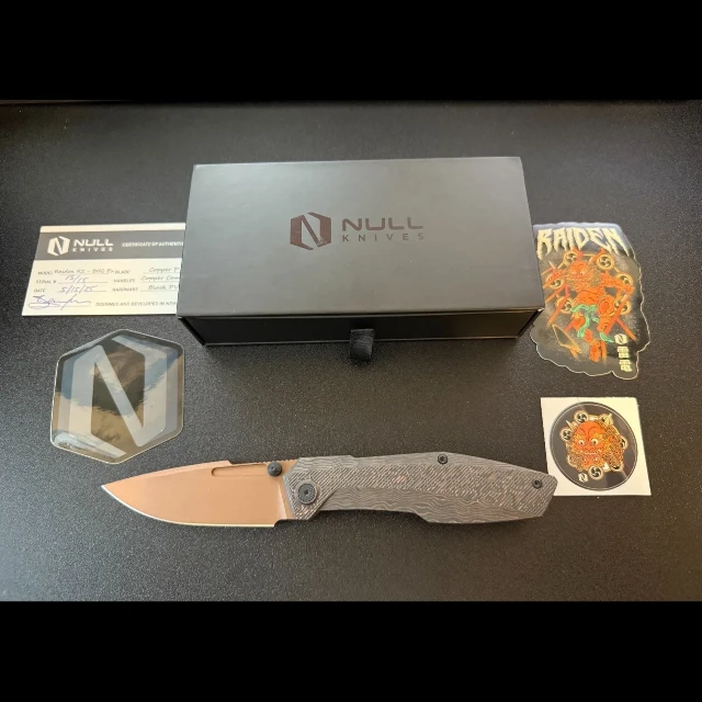 Bladebinge - Null Knives Raiden R2 Type S Copper Camo Carbon Fiber ...