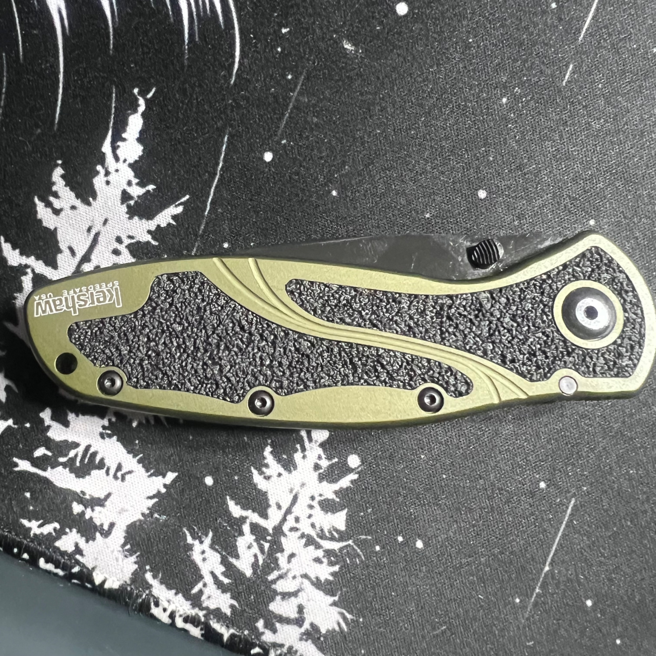 Bladebinge - Kershaw Blur Assisted Opening Knife Olive (3.375" Black ...