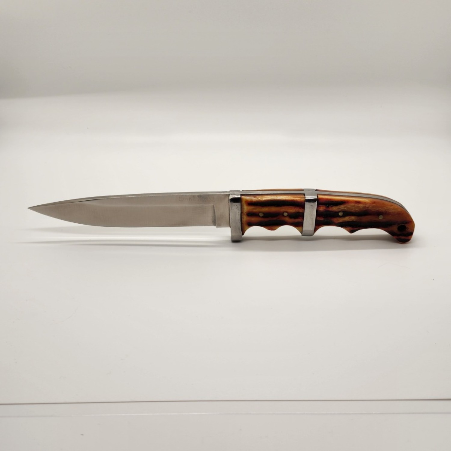 Bladebinge - Dark Horse fixed blade with handmade leather sheath