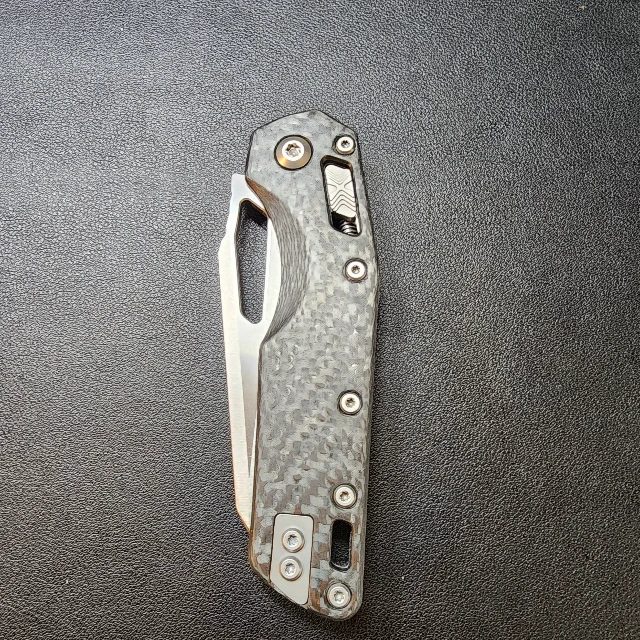 Bladebinge - Microtech Microtech MSI RAM-LOK S/E White Tri-Grip Polymer Stonewash plain edge ...