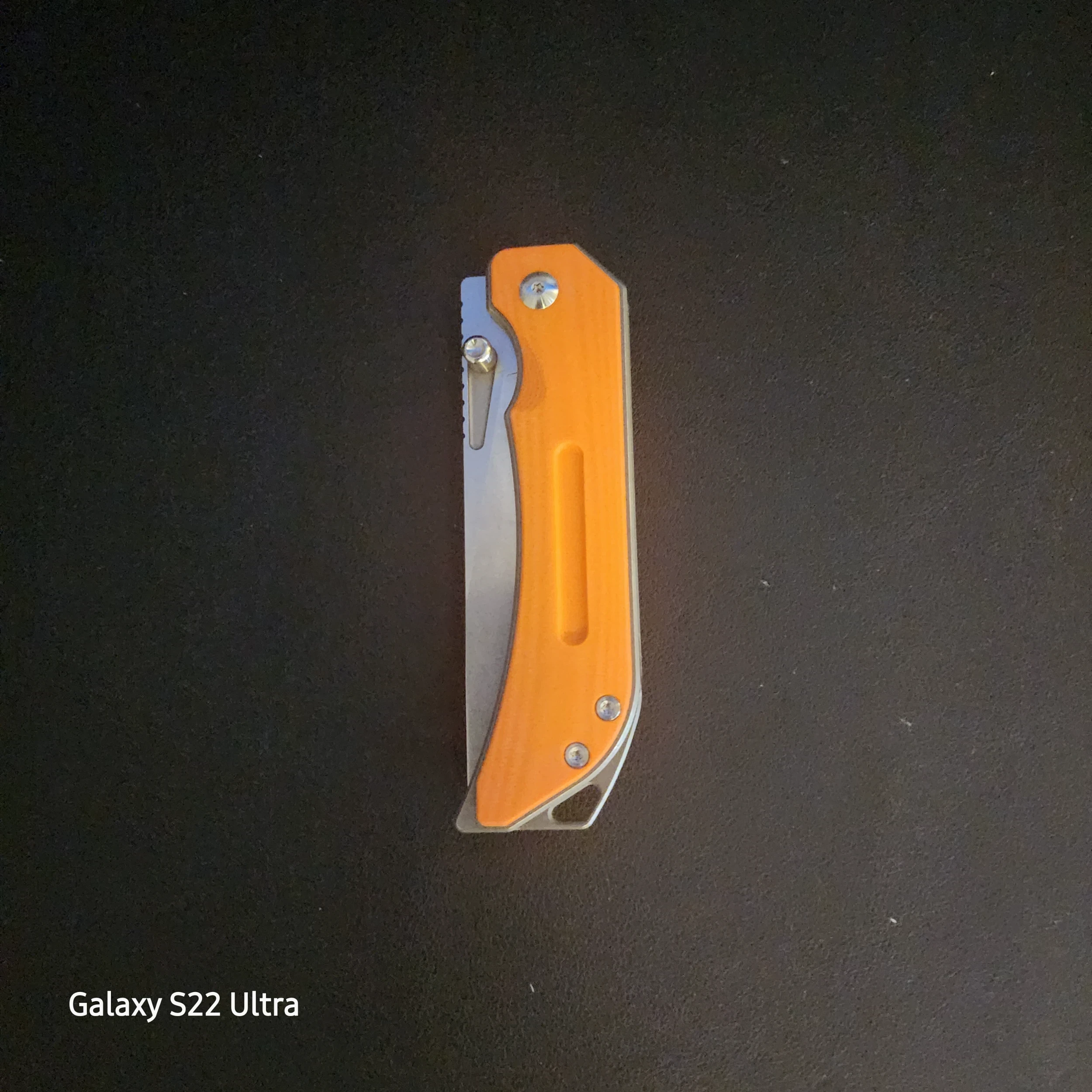 Bladebinge - Two Sun Folding Knife Orange Titanium/G10 Handle 14C28N ...