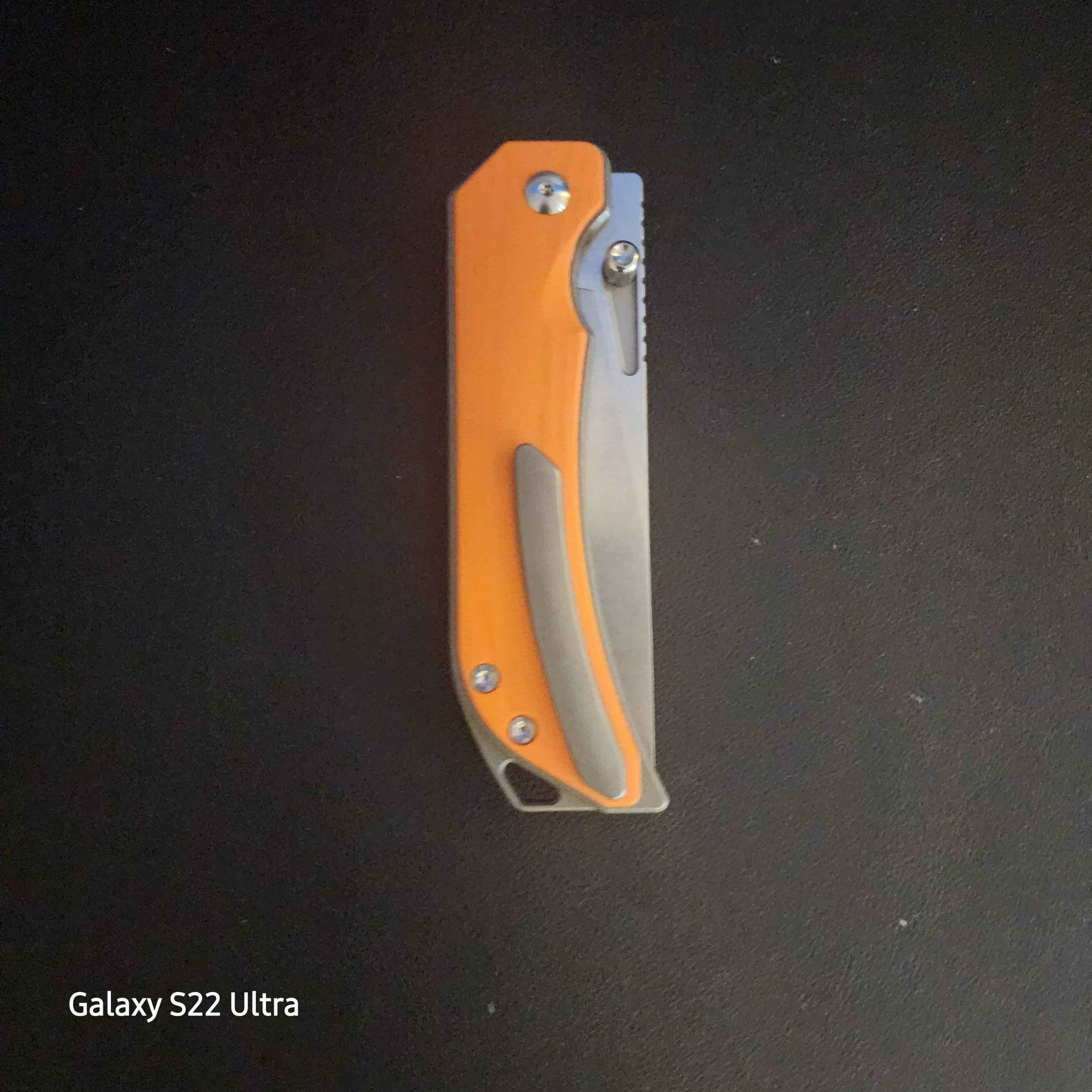 Bladebinge - Two Sun Folding Knife Orange Titanium/G10 Handle 14C28N ...