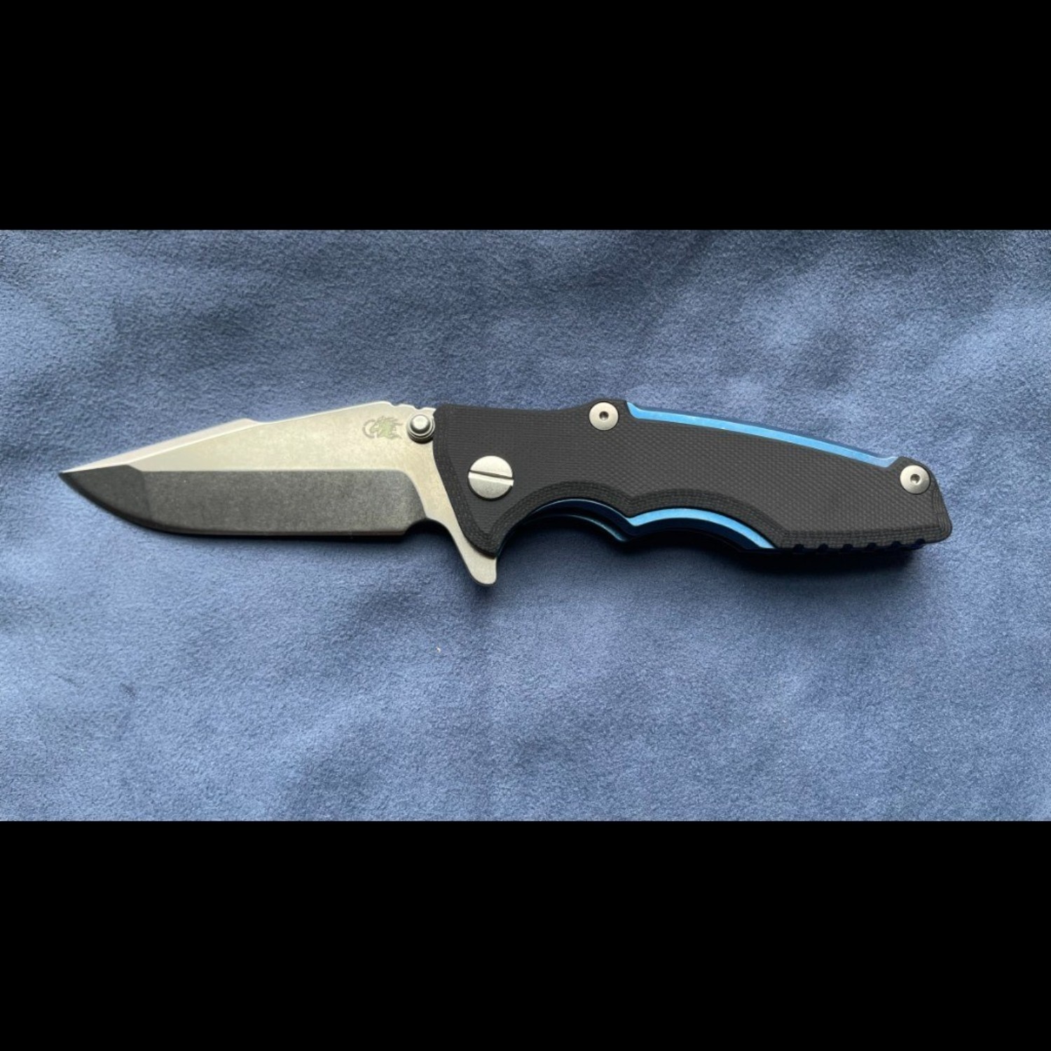 Bladebinge - Hinderer Eklipse 3" Harpoon Spanto CPM20CV Stonewash Blue ...