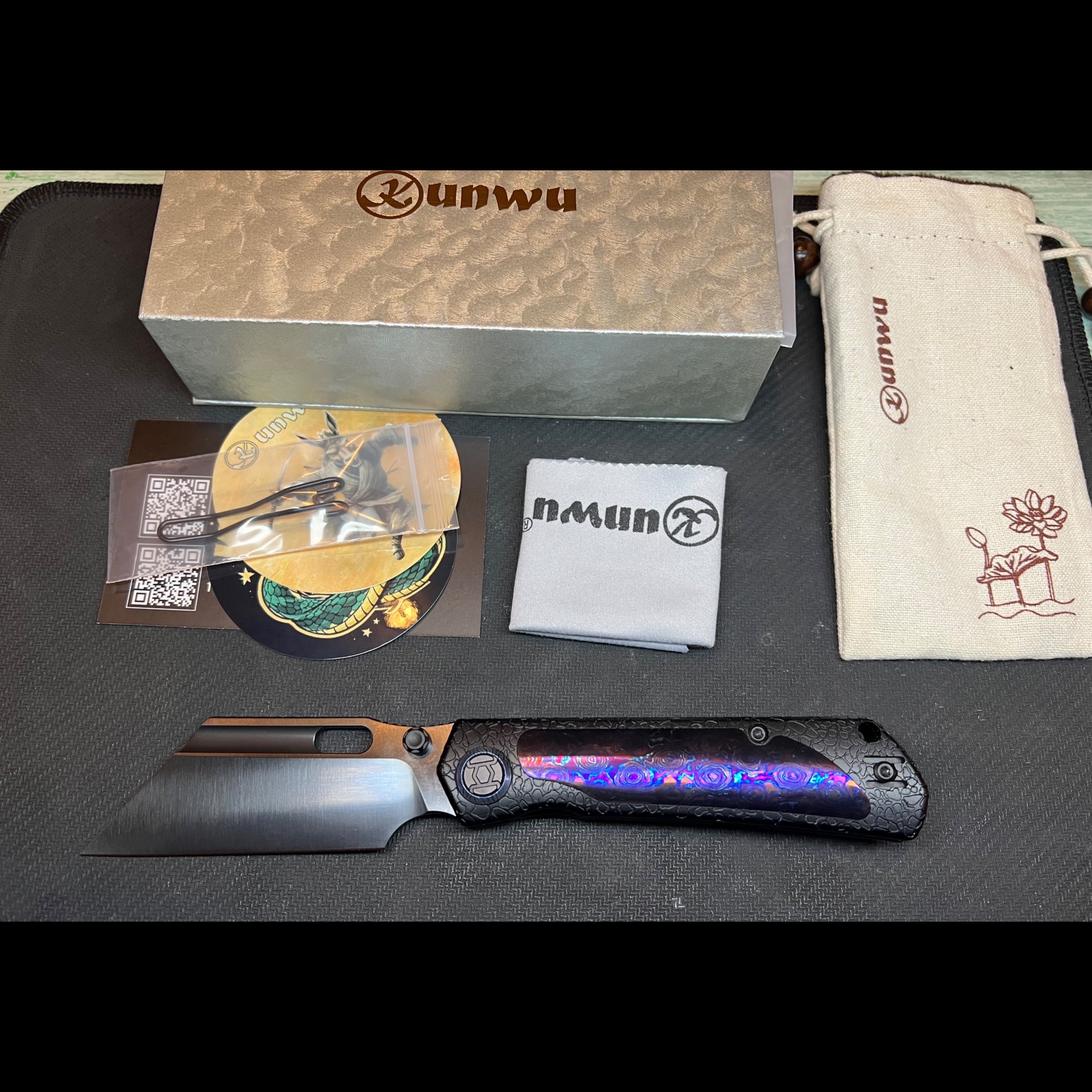 Bladebinge - kunwu COCHISE Honeydew Texture with Timascus Inlay Satin DLC