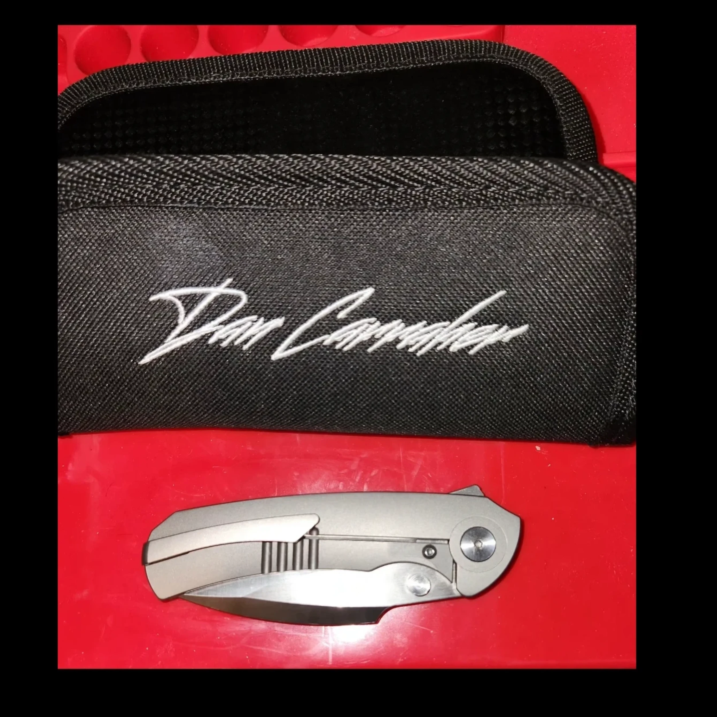 Bladebinge - DAN CARRAHER KNIVES 904 Satin Titanium Knife Integral ...