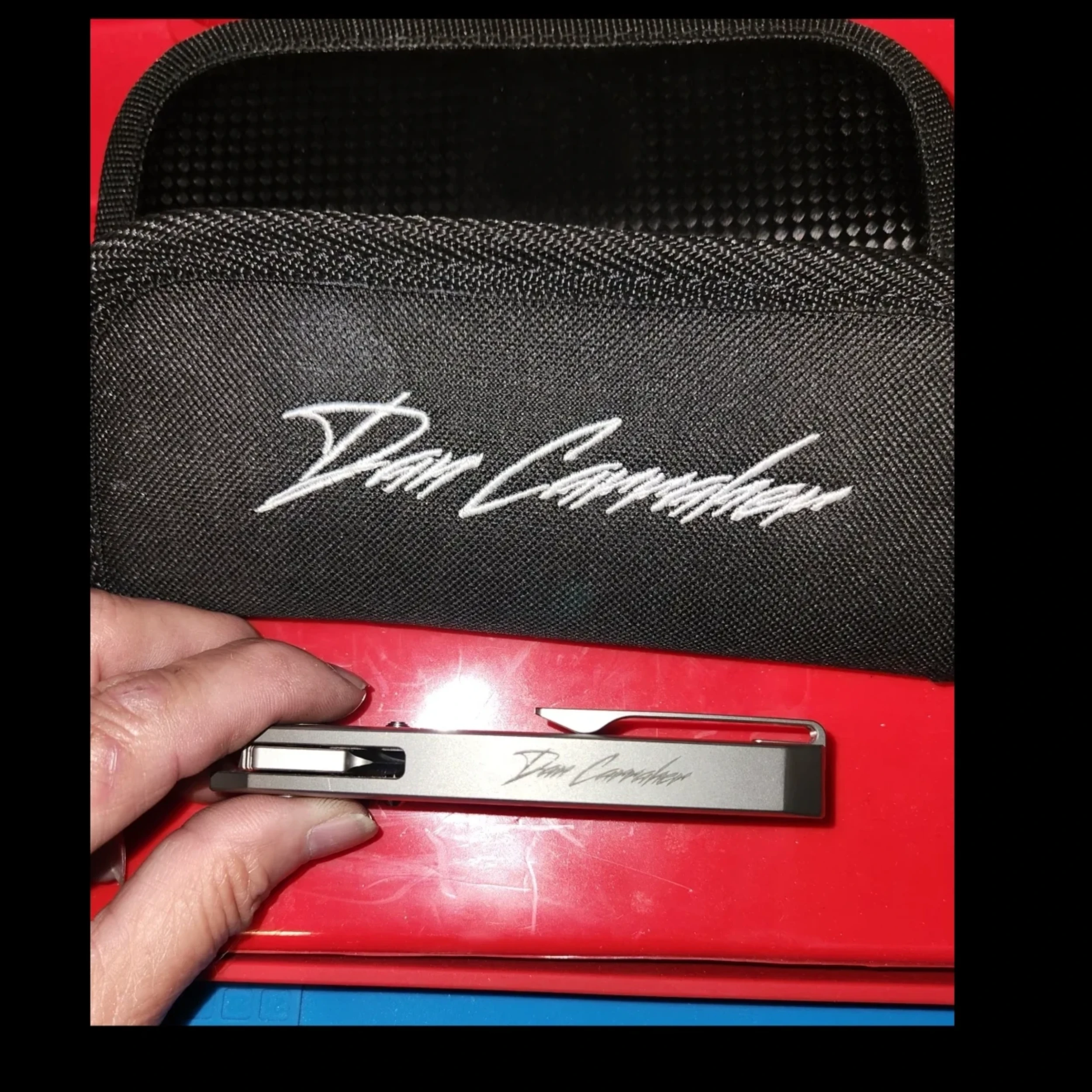 Bladebinge - DAN CARRAHER KNIVES 904 Satin Titanium Knife Integral ...