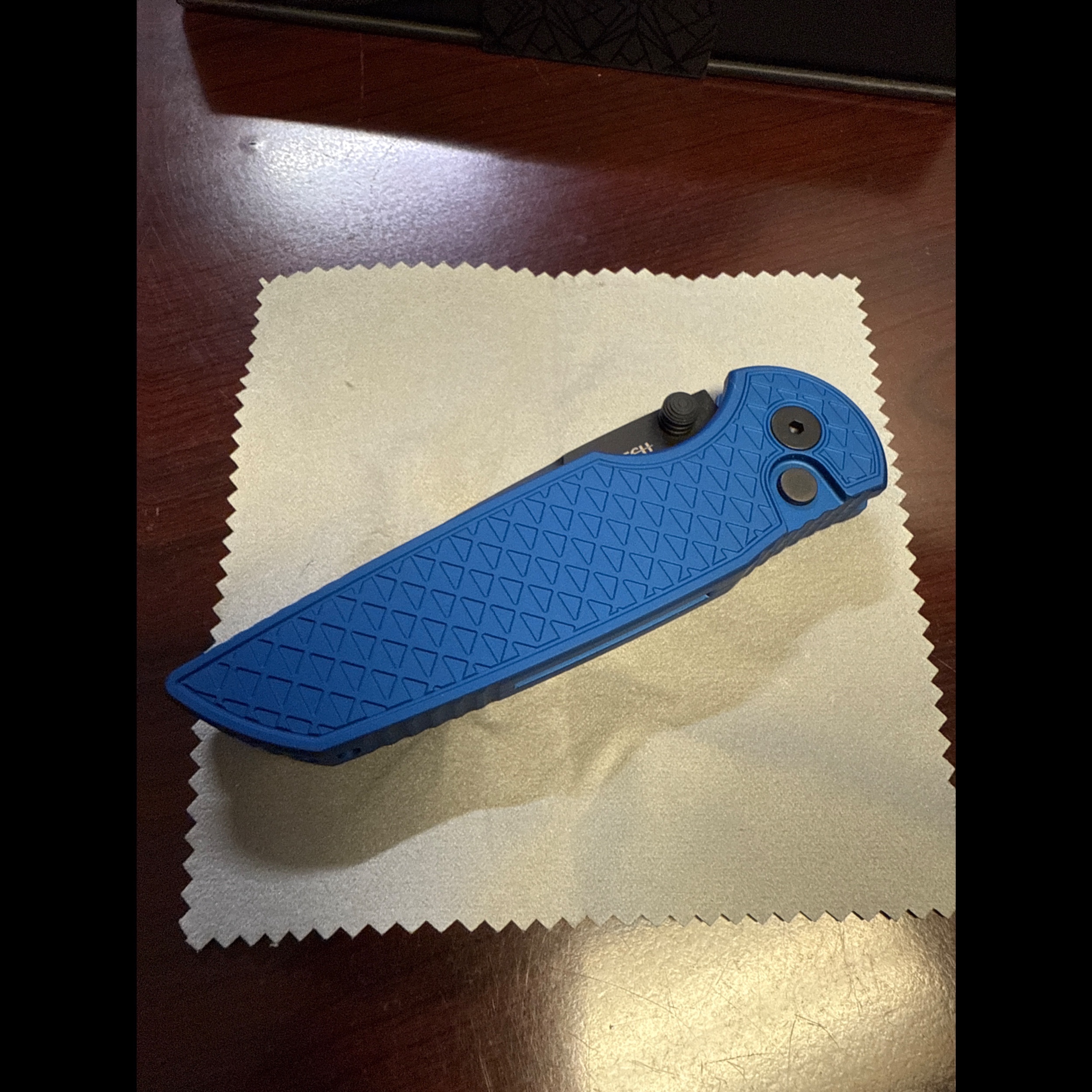 Bladebinge - Pro-Tech TR-3 Integrity Button Lock Knife Blue Relic ...