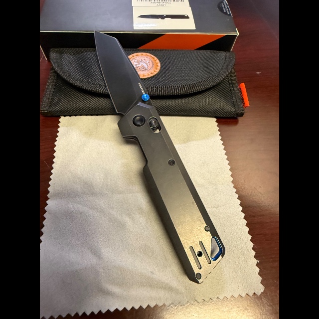 Bladebinge - Vosteed Parallel Crossbar Lock Knife Black Titanium (3 ...