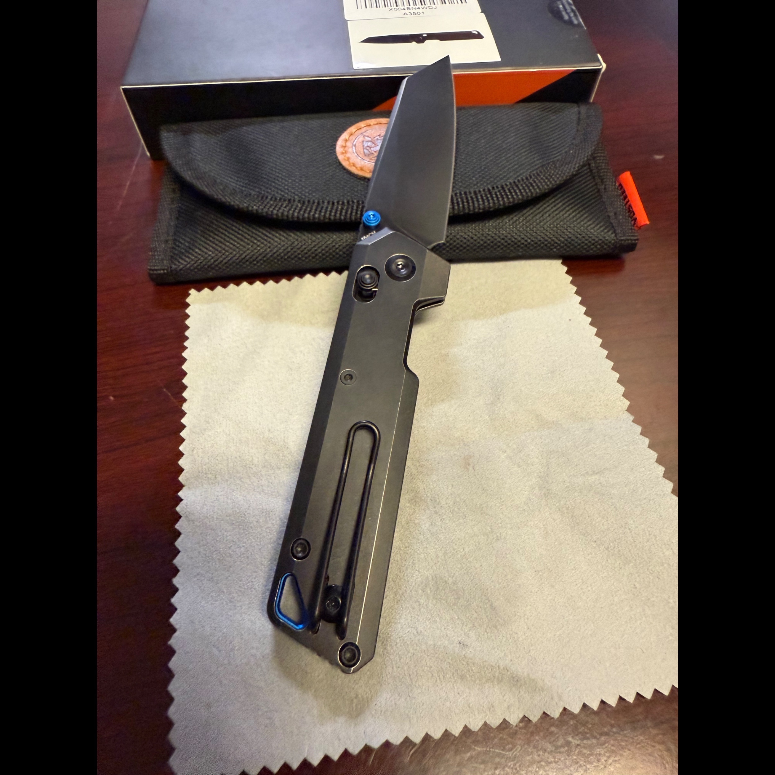 Bladebinge - Vosteed Parallel Crossbar Lock Knife Black Titanium (3 ...