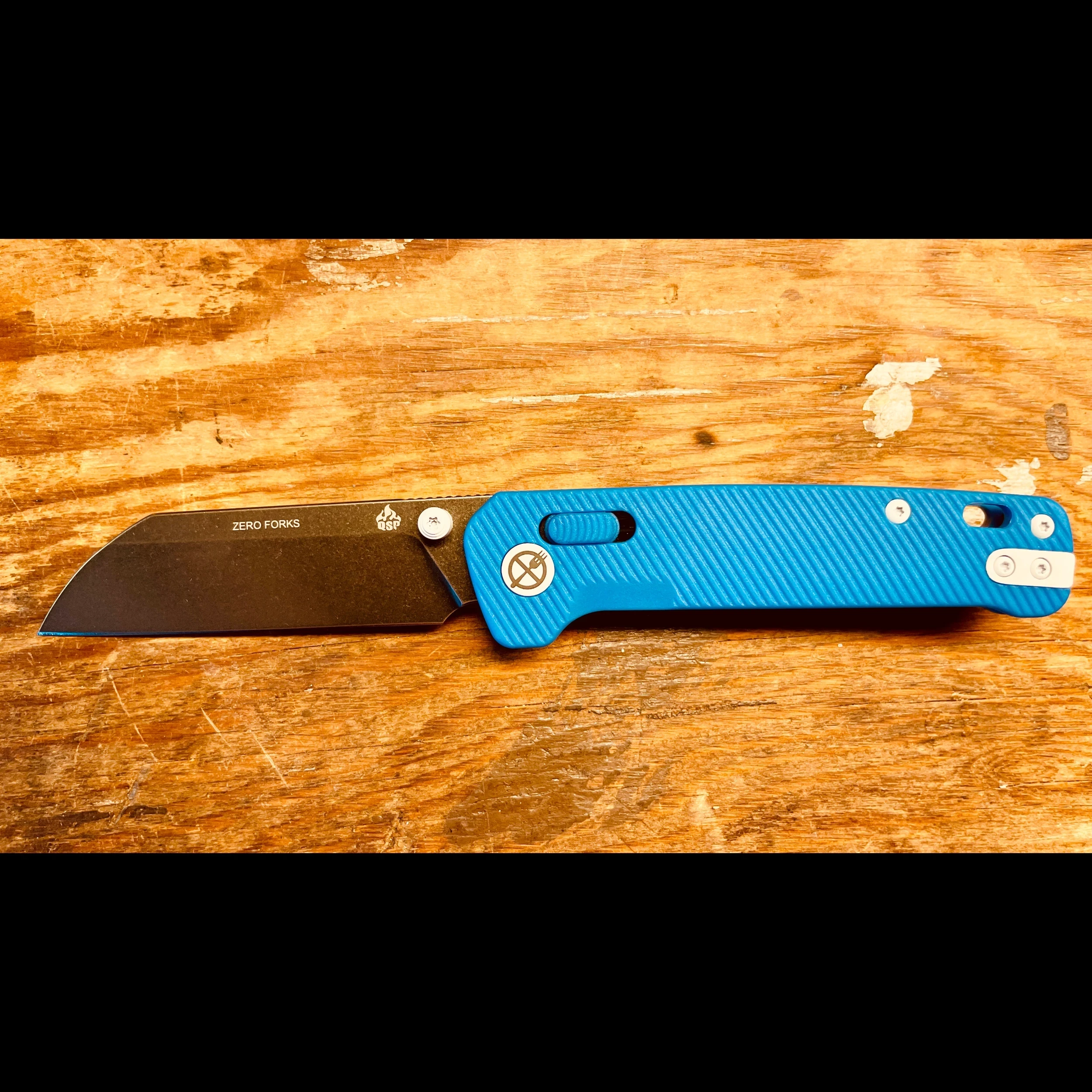 Bladebinge - QSP Penguin Zero Forks Glyde Lock Knife Blue FRN (3.1 ...