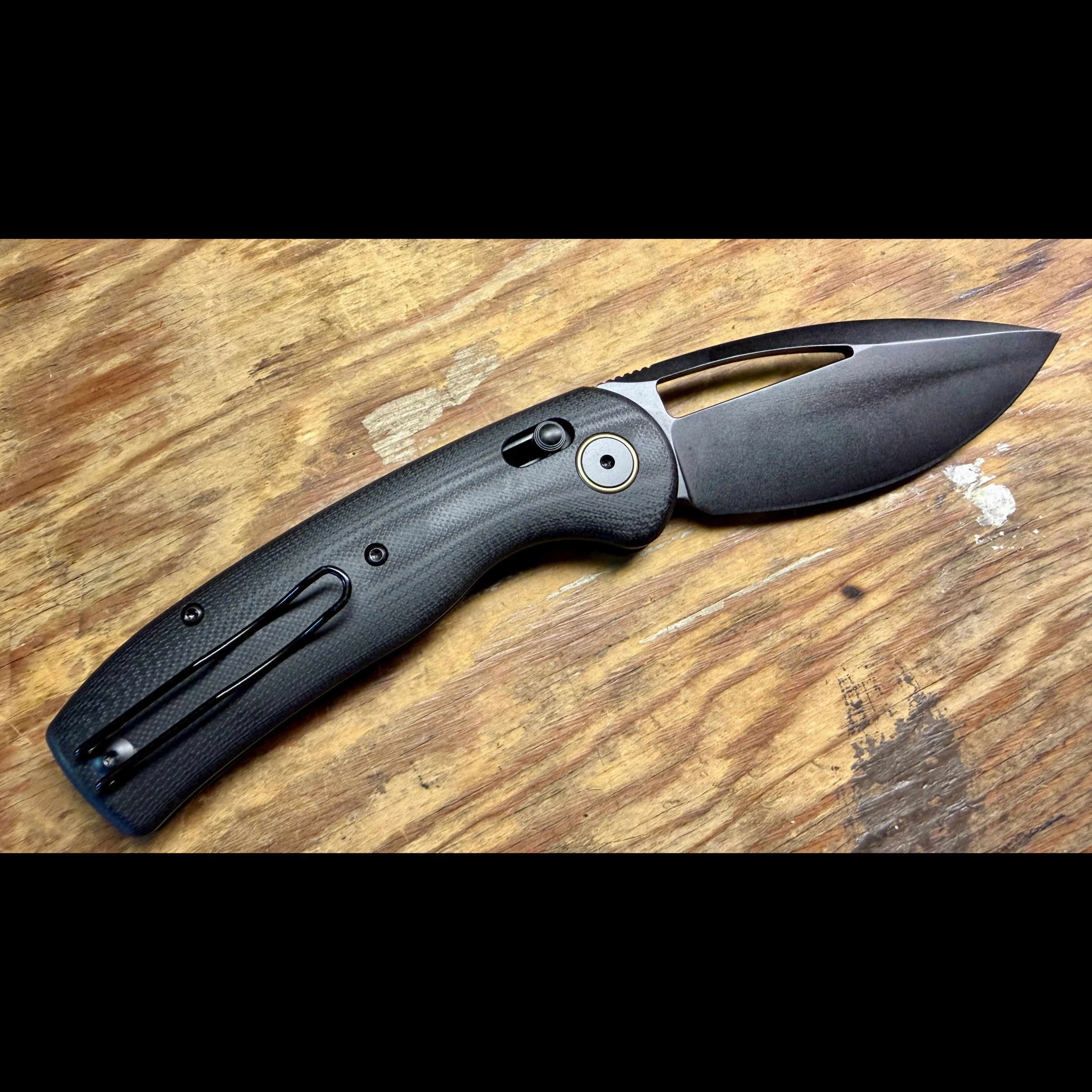 Bladebinge - Petrified Fish VIPER, K110 Black PVD Stonewashed Steel ...