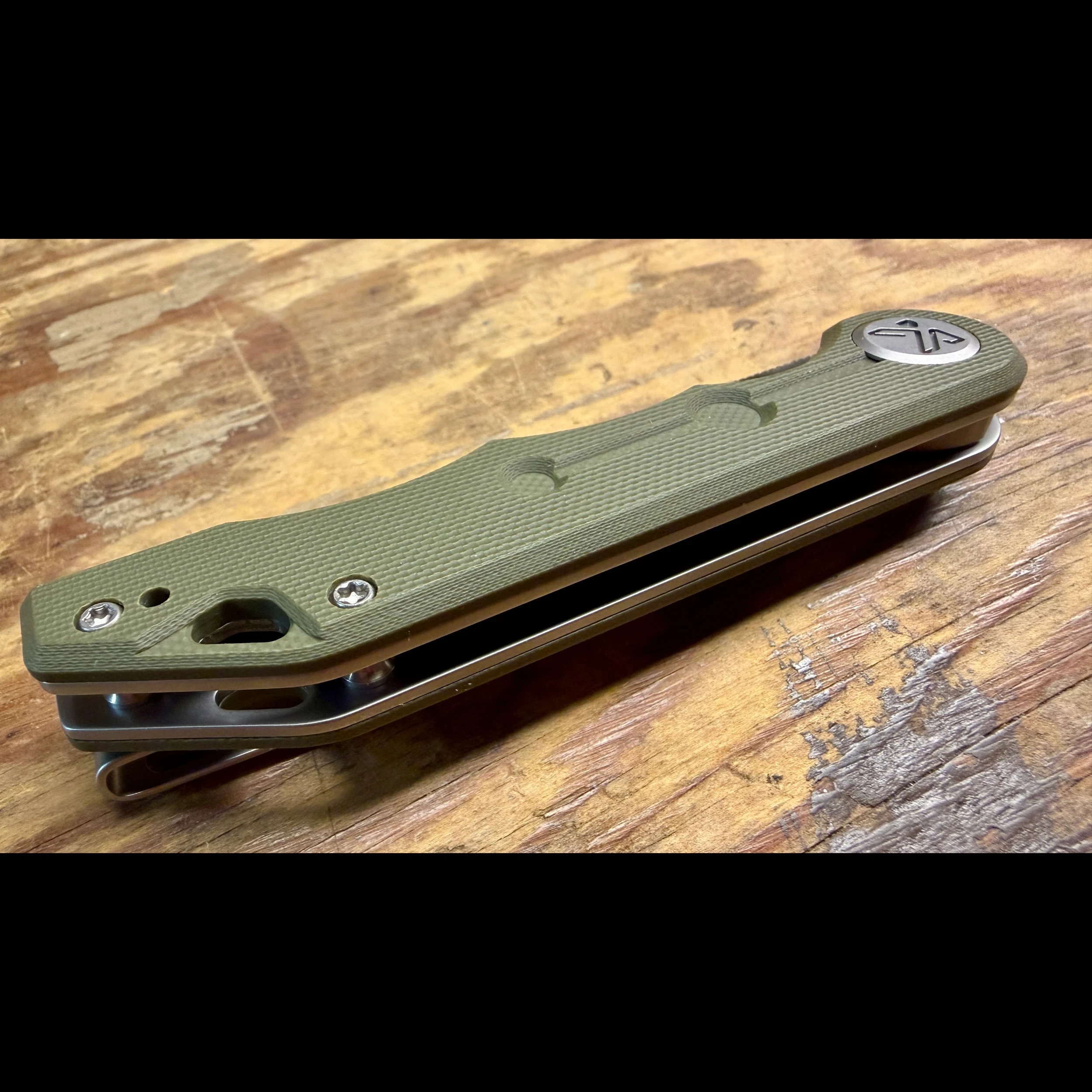 Bladebinge - KUBEY MIZO Knife OD Green G-10 Black Stonewash 14C28N drop ...