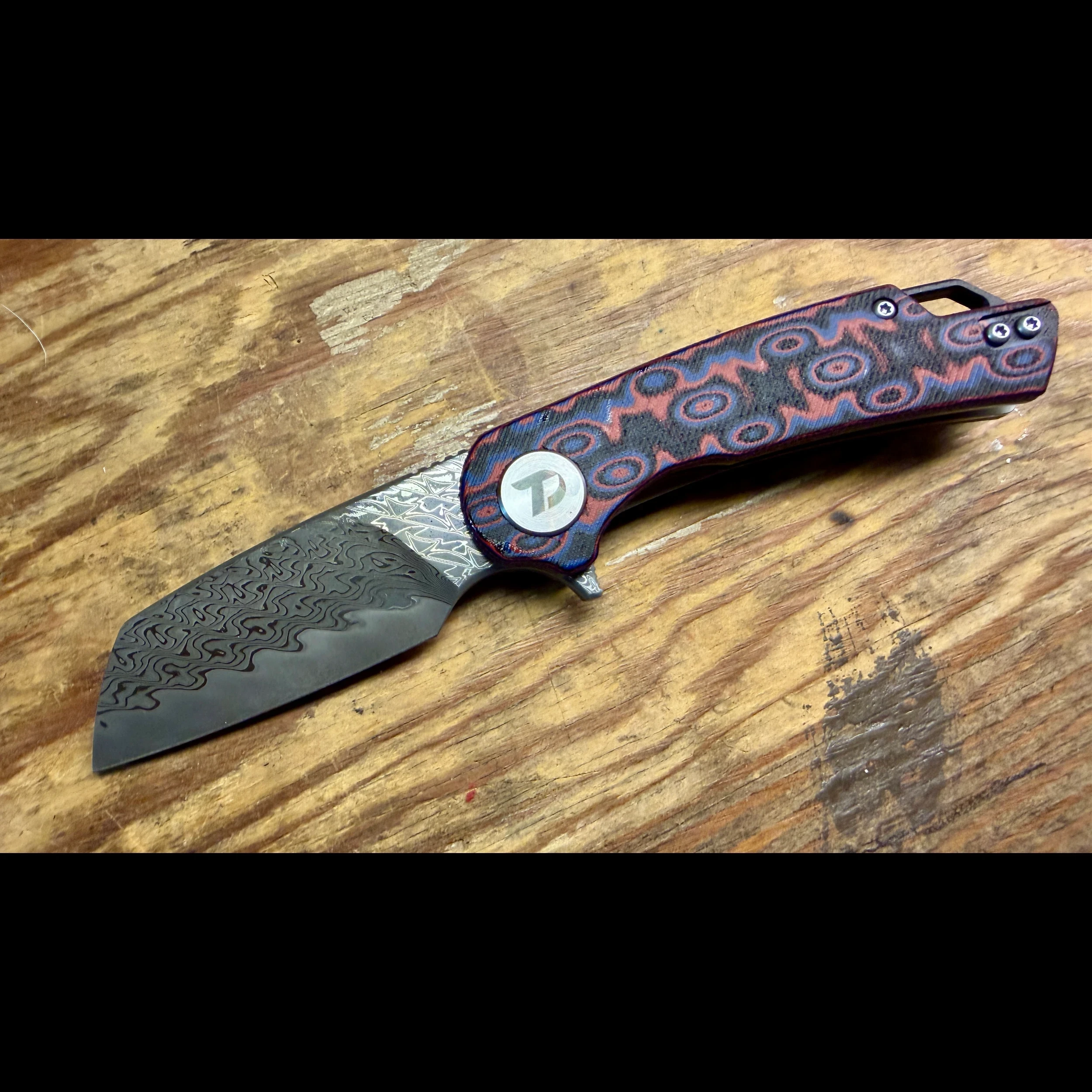Bladebinge - DREAMTECH D3599MRD Linerlock Sheepsfoot Damascus Blade ...