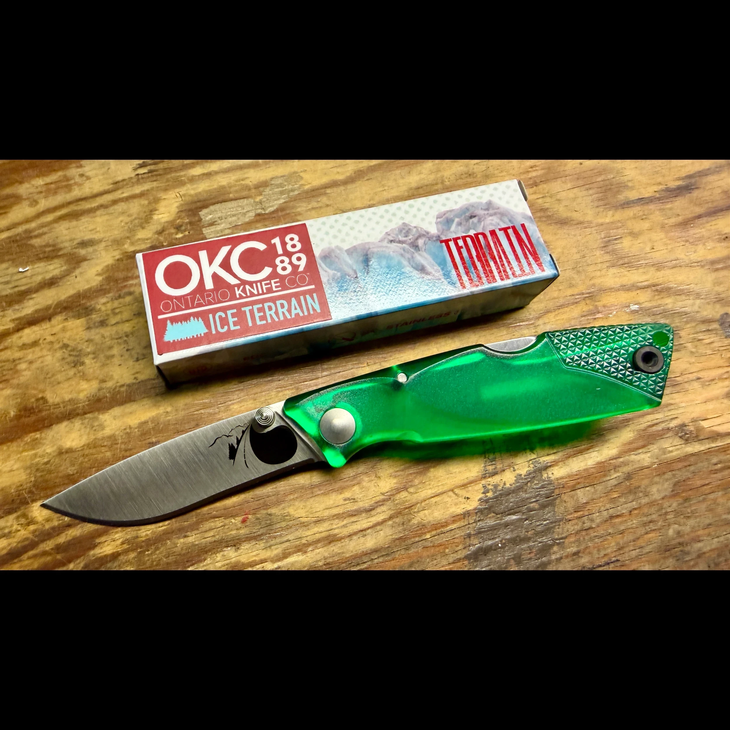 Bladebinge - ONTARIO KNIFE COMPANY ICE SERIES: TERRAIN WRAITH Lockback ...