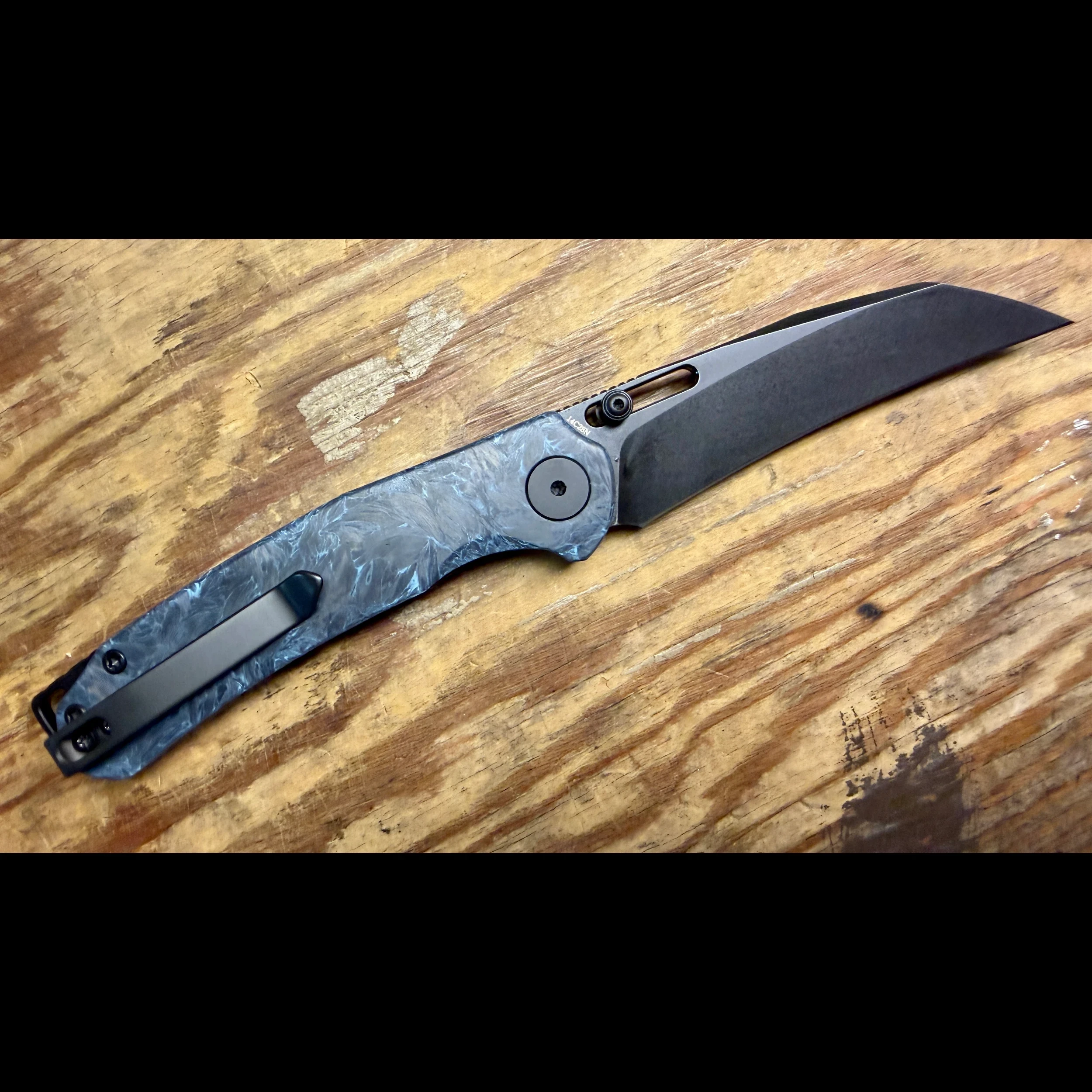 Bladebinge - WIXCO WORTEX Blue Shredded Carbon Fiber Handle 14C28N ...