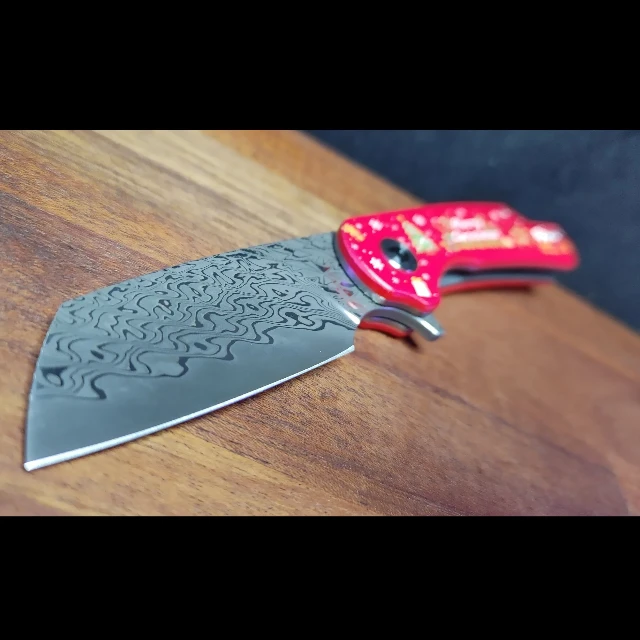 Bladebinge - DREAMTECH -Damascus Blade Christmas Cleaver G10 Handle ...