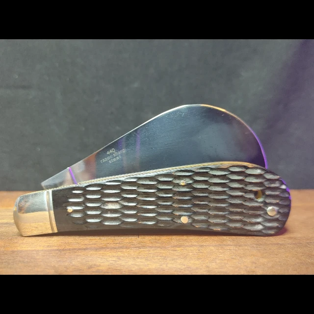 Bladebinge - Rough Rider - Hawkbill Coal Miner - Black Jigged Bone Slip ...