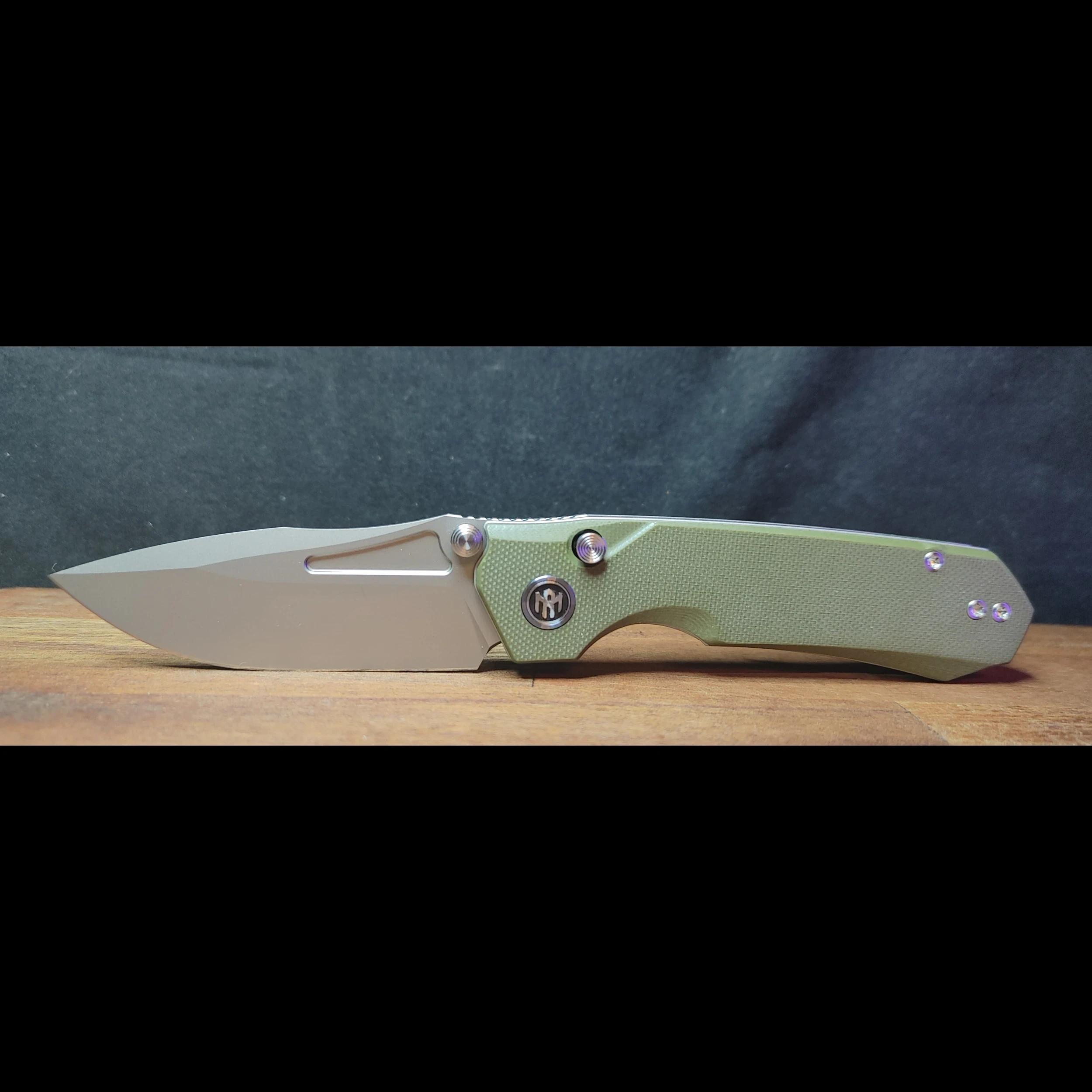 Bladebinge - Remette - Rhino - Button Lock Front Flipper D2 Sandblasted ...