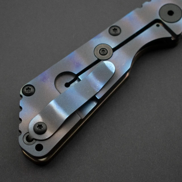 Bladebinge - Strider Knives SnG, HC Ghost Striped MagnaCut/Titanium Handles