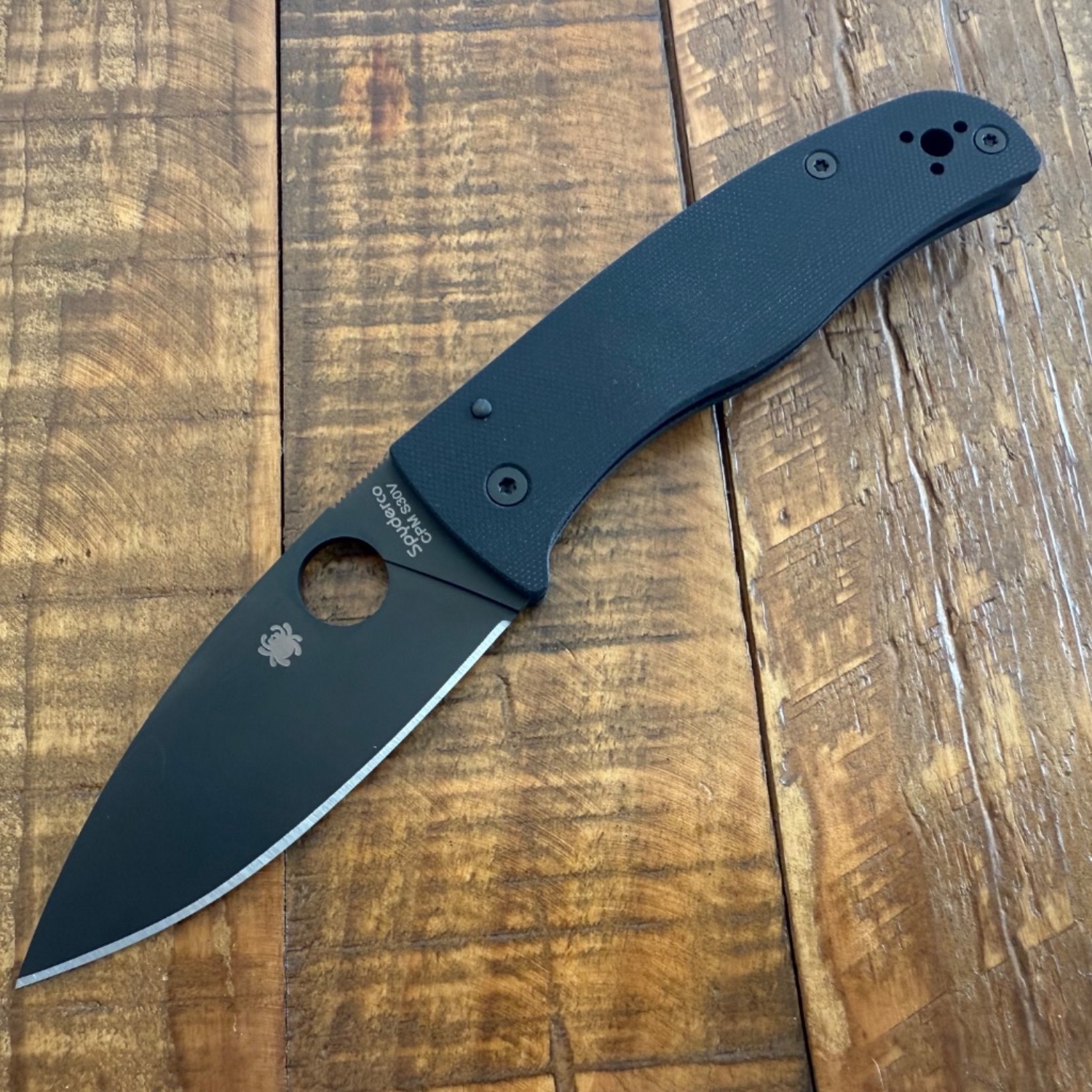 Bladebinge - Spyderco Bodacious - Black G10 Scales - Black CPM-S30V ...
