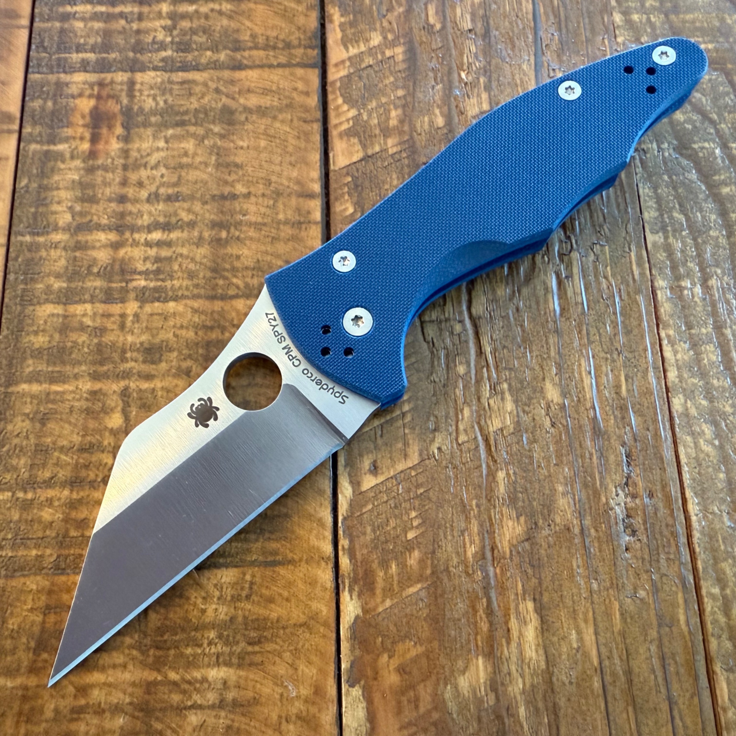Bladebinge - Spyderco Yojimbo 2 Folding Knife Cobalt Blue G10 Handle ...
