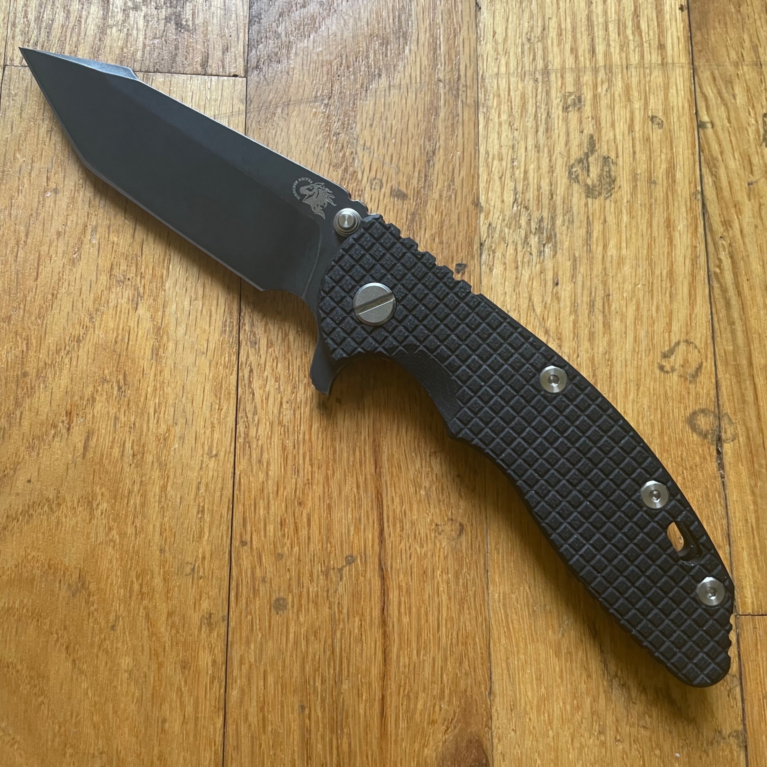 Bladebinge - Hinderer XM-18 3.5 Monkey Edge Harpoon Tanto Battle Black ...