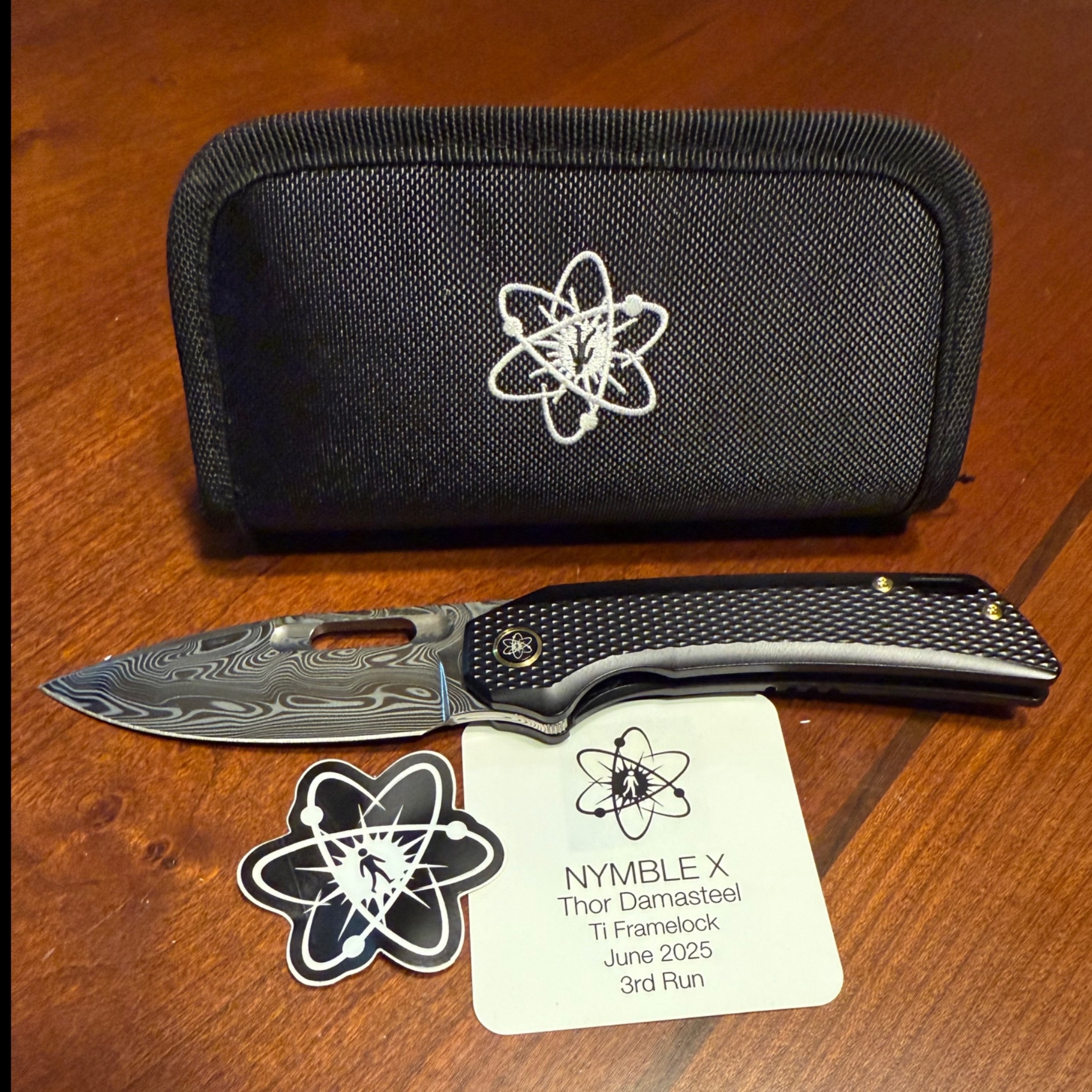 Bladebinge - EMP EDC Nymble X - Damasteel w Zircuti clip