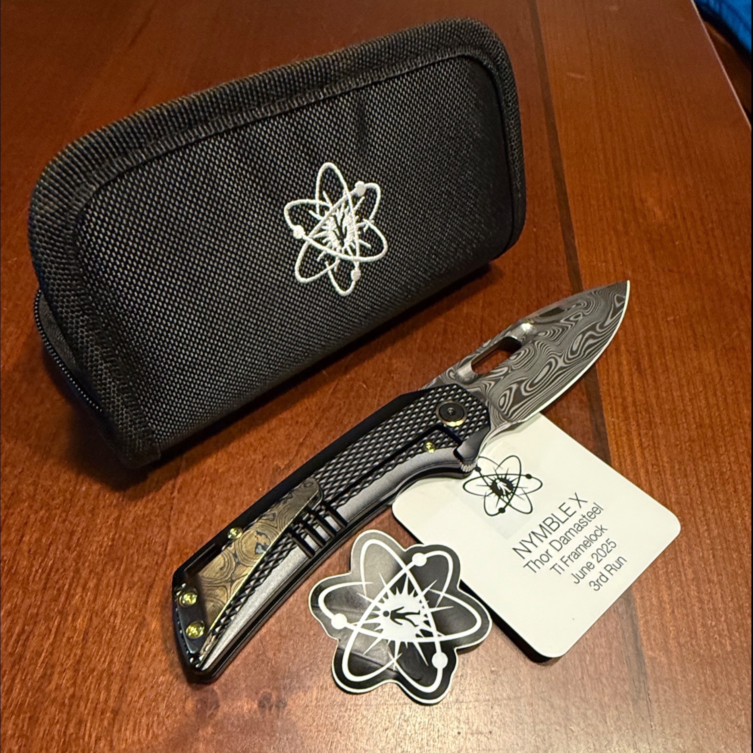 Bladebinge - EMP EDC Nymble X - Damasteel w Zircuti clip