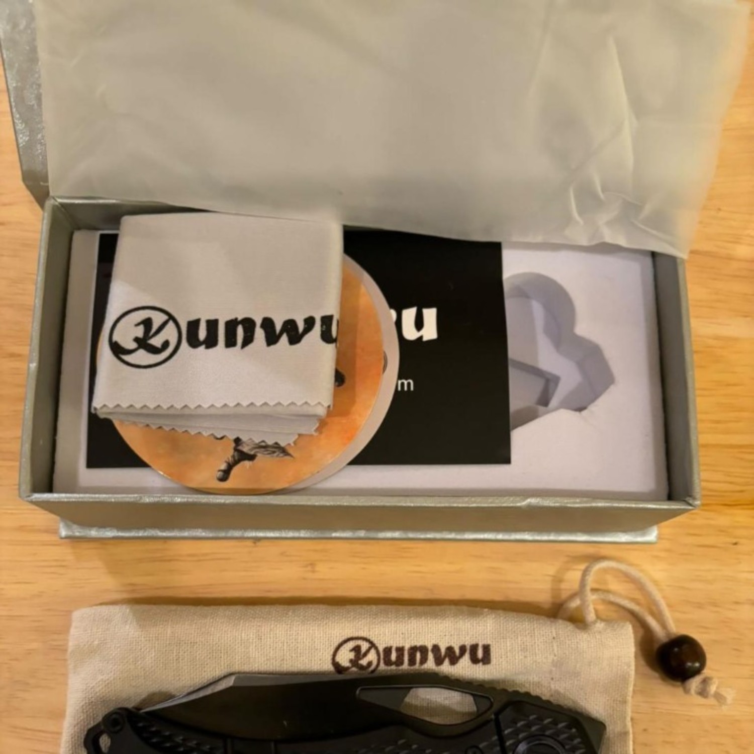 Bladebinge - Kunwu Padre Lefty REC Exclusive PVD Black Diamond Titanium, DLC Vanax