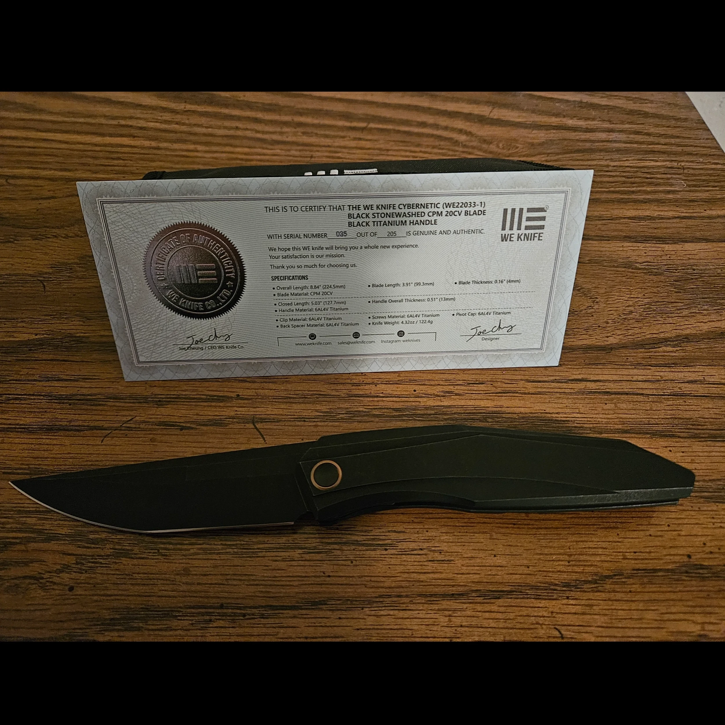 Bladebinge - Limited Edition We Knife Cybernetic (35 of 205) - Black ...