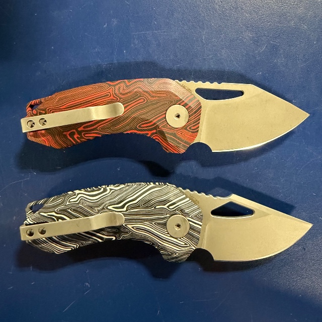 Bladebinge - Damned Designs Anzu Liner Lock Knife Damascus G10 14c28n