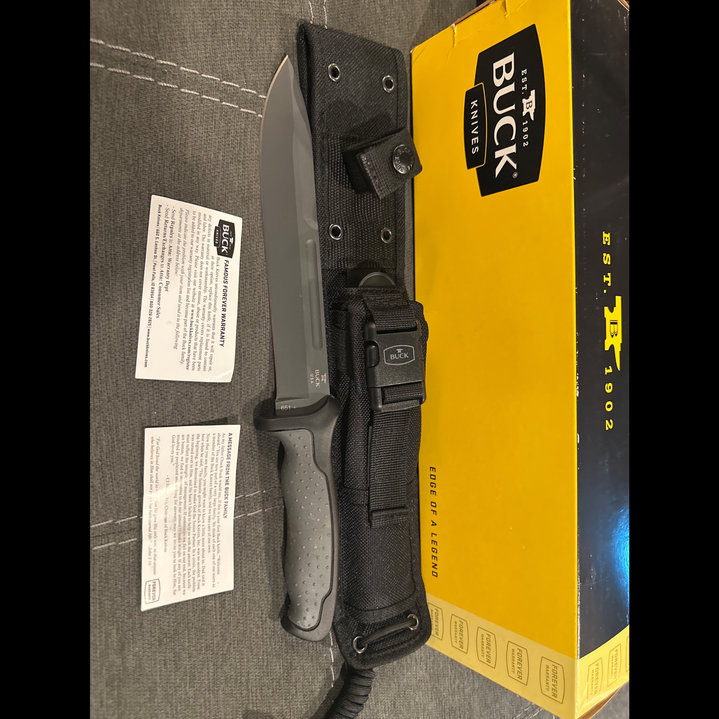 Bladebinge - Buck TOPS 651 Nighthawk Hunter Fixed Blade Tactical Knife ...