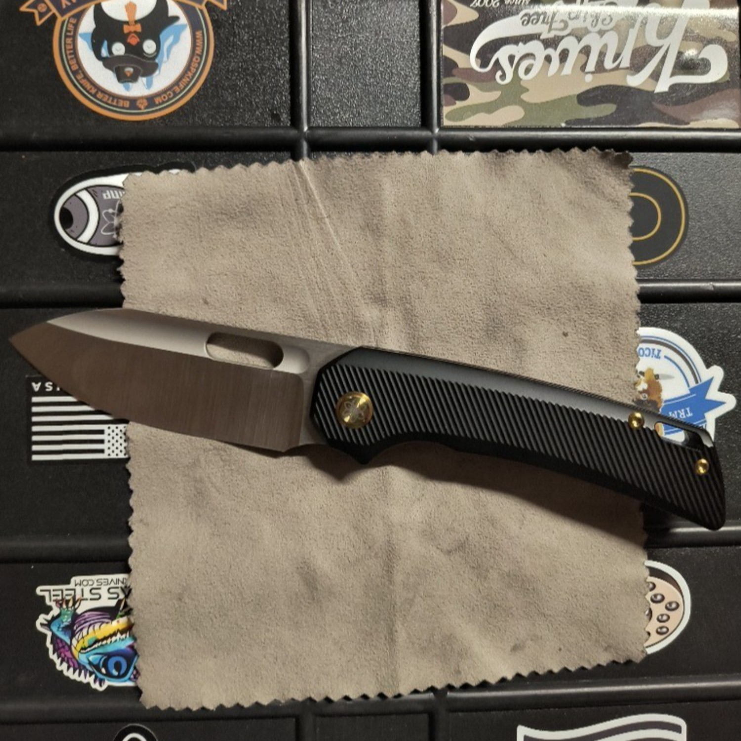 Bladebinge - EMP EDC Relative 3.4" Elmax Drop Point Satin Finish Milled ...