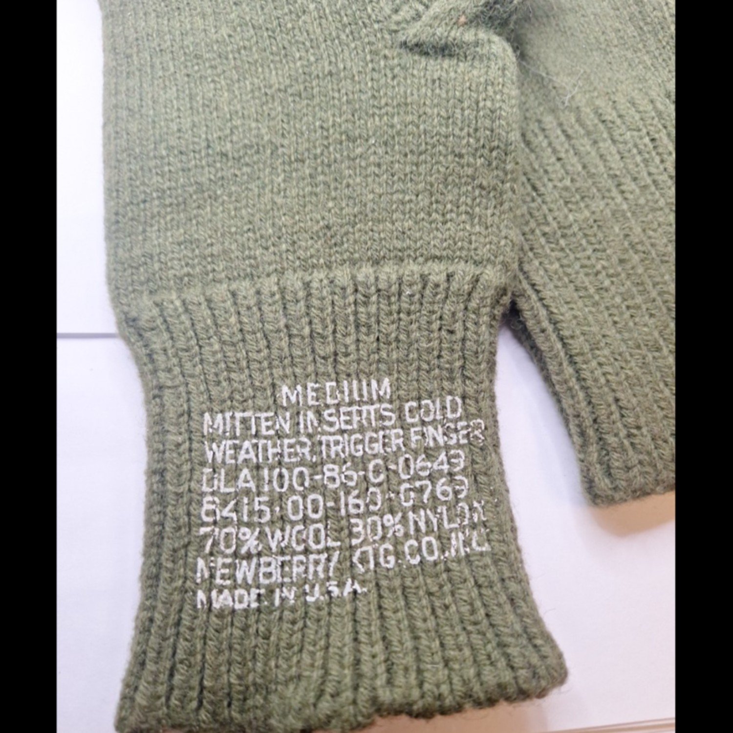 Bladebinge - NEW OLD STOCK US MILITARY ISSUE WOOL MITTEN INSERTS ...