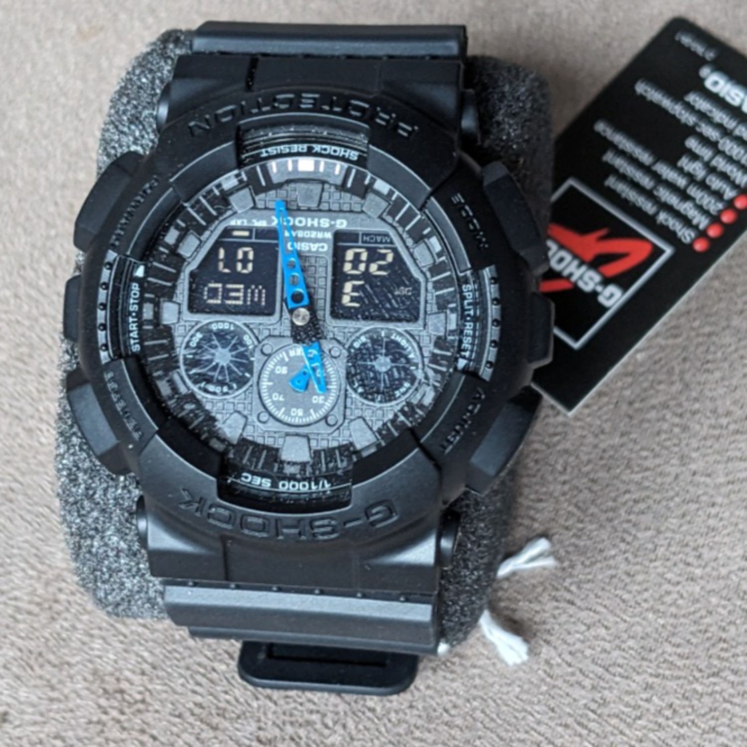 Bladebinge - Casio G-Shock 55mm Men's Chronograph Watch black Resin Ana ...