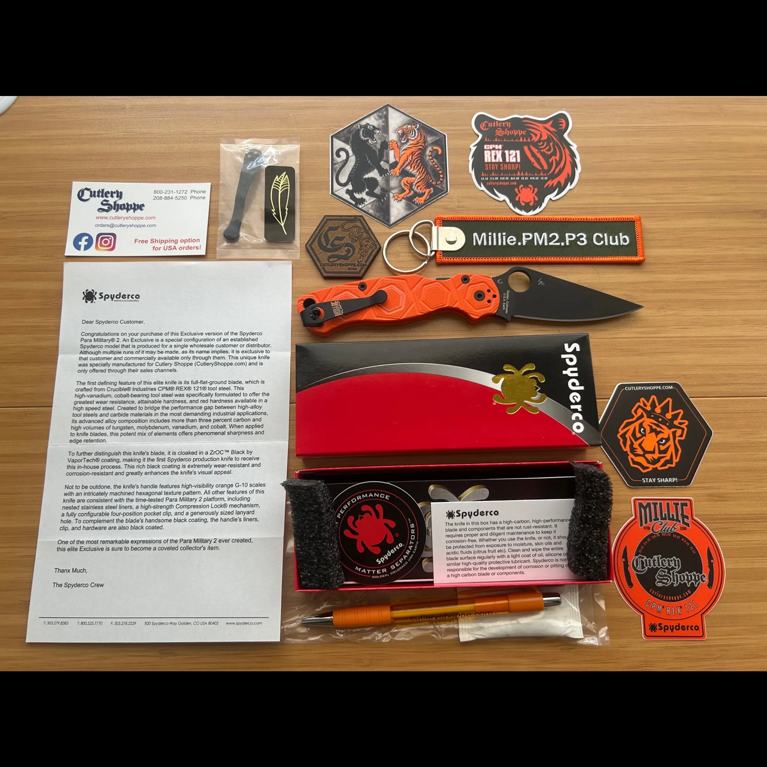 Bladebinge - Spyderco CSI Millie Club 🐅PM2 C81GPORRX121BK2 - Orange Hex ...