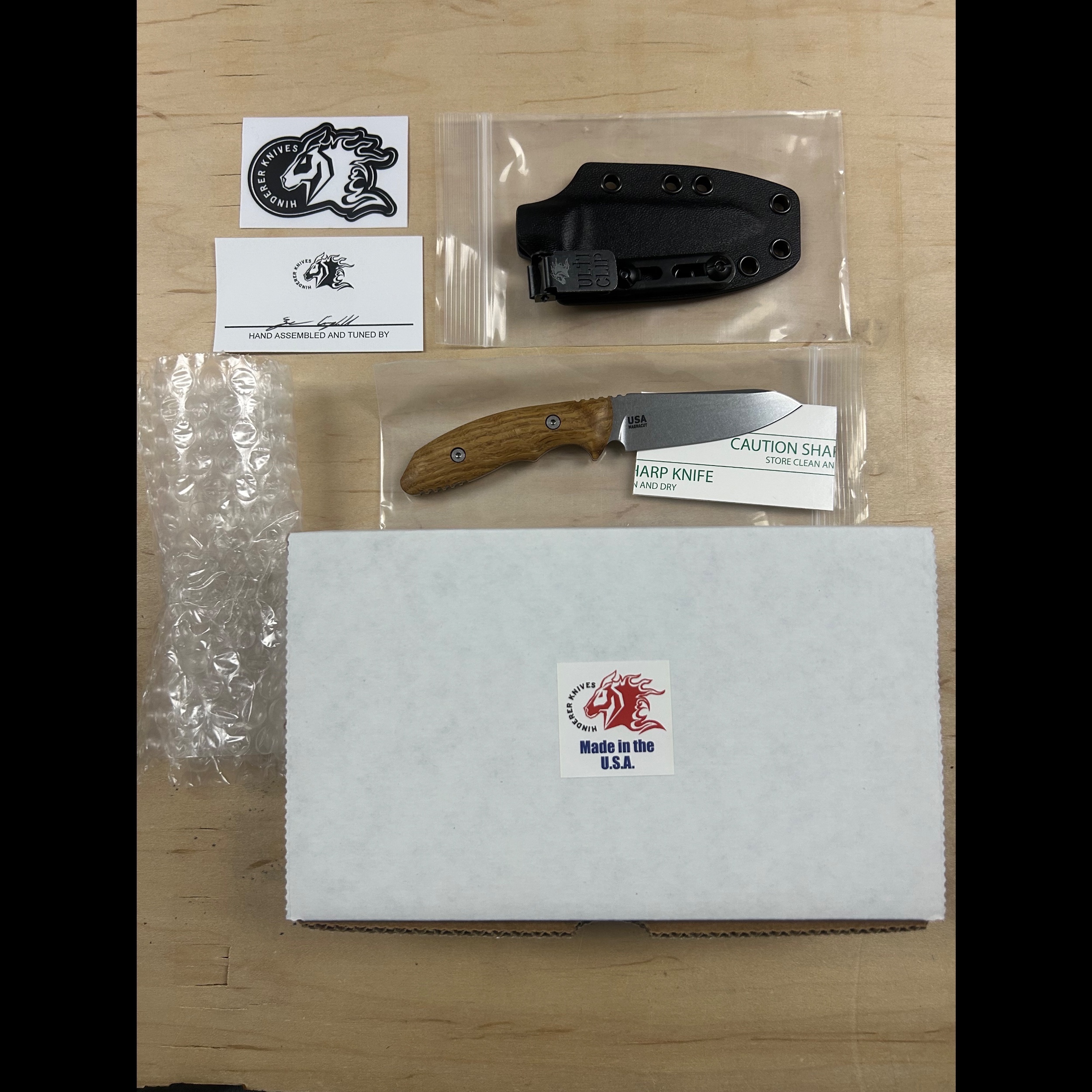 Bladebinge - Hinderer Knives Flashpoint Sheepsfoot - Curly White Oak ...