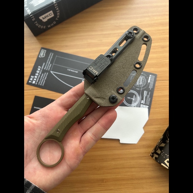 Bladebinge - Montana Knife Co. MKC Wargoat COY/OD - OD Green G10 ...