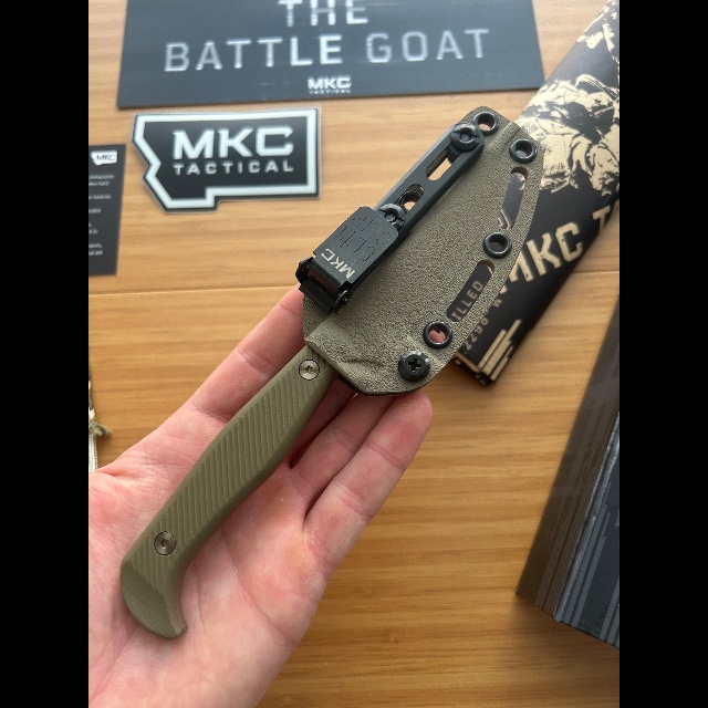Bladebinge - Montana Knife Co. MKC Battle Goat COY/OD - OD Green G10 ...