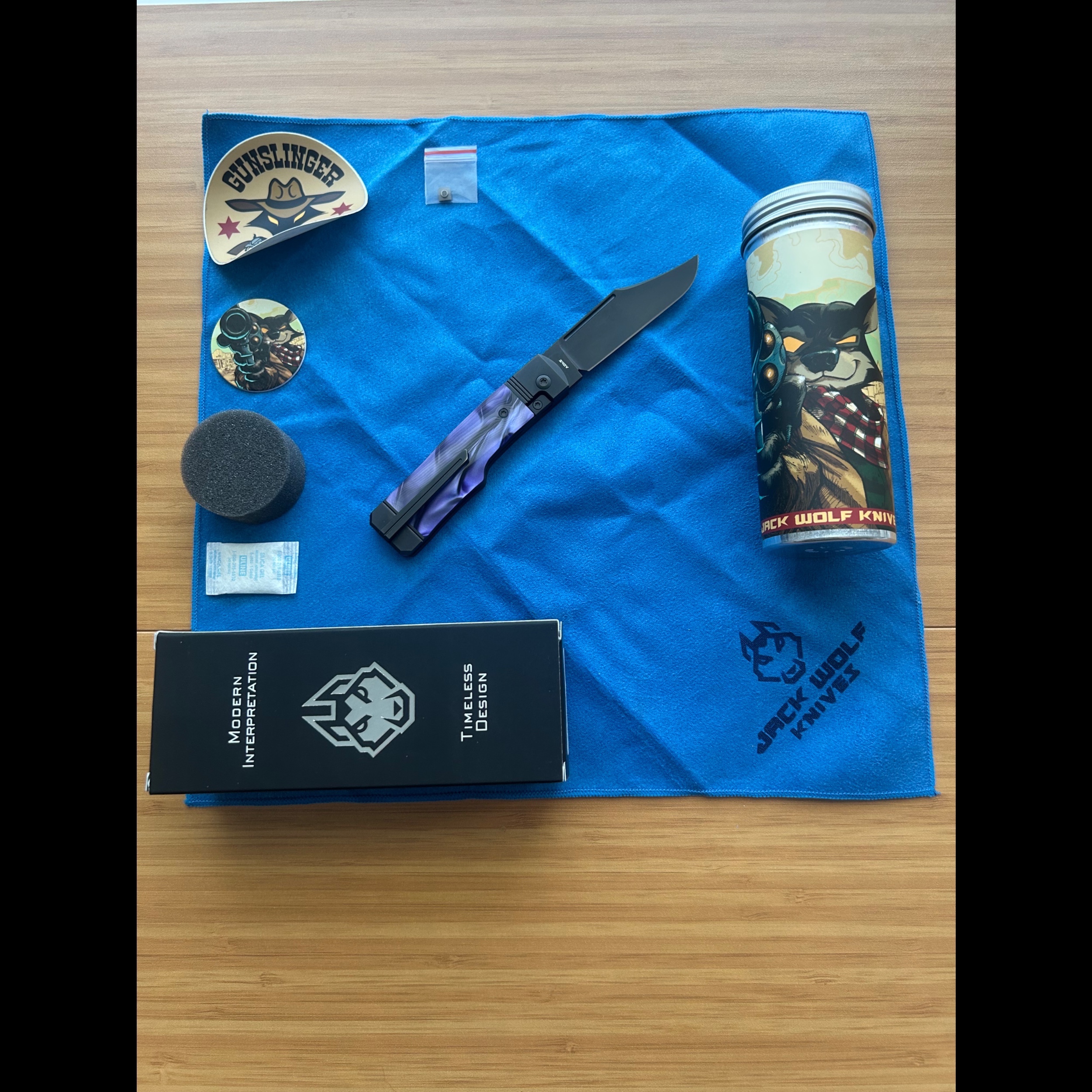 Bladebinge - Jack Wolf Knives Gunslinger Jack - Cosmic Purple Kirinite ...