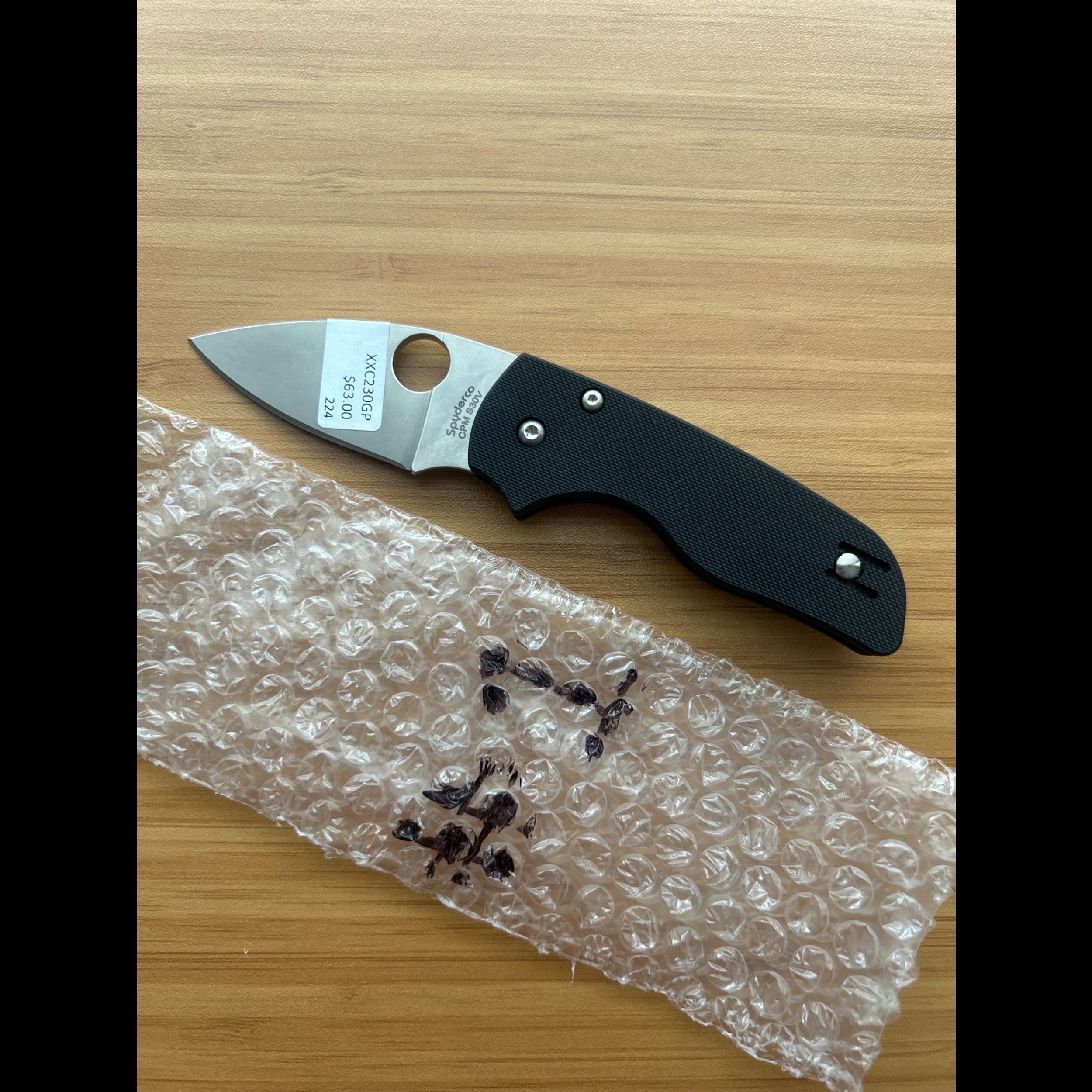Bladebinge - Spyderco Lil Native C230GP - Black G10 - Satin S30V ...