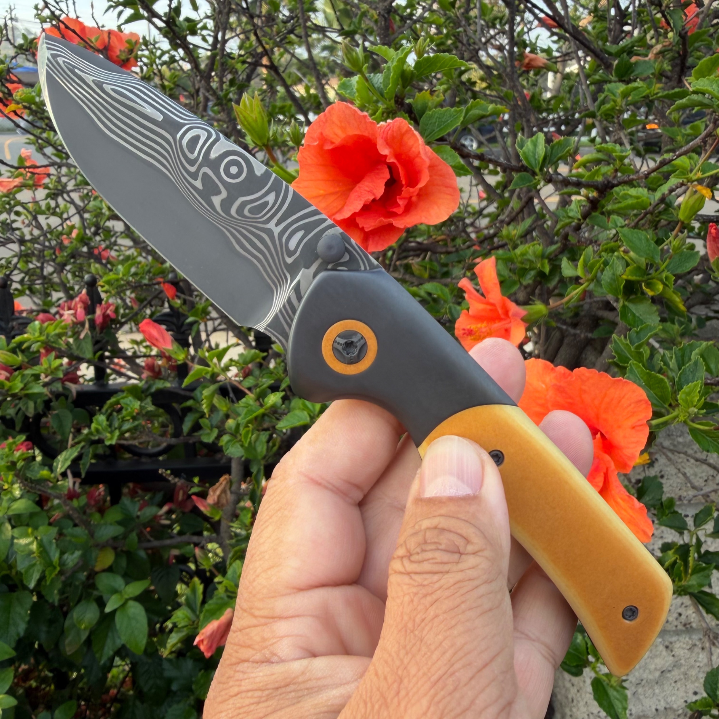 Bladebinge - 🔥🔥 David Freeman Knives Harley Damascus Blade Folder Westy ...