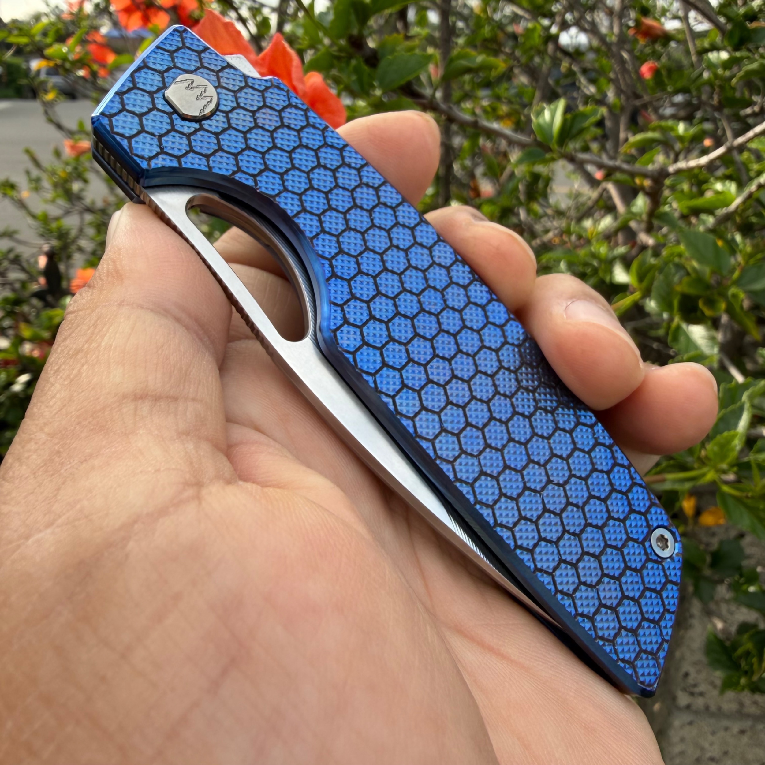 Bladebinge - 🔥🔥 Rob Johnson Cedar Knife Custom RWL34 Blue Honeycomb ...
