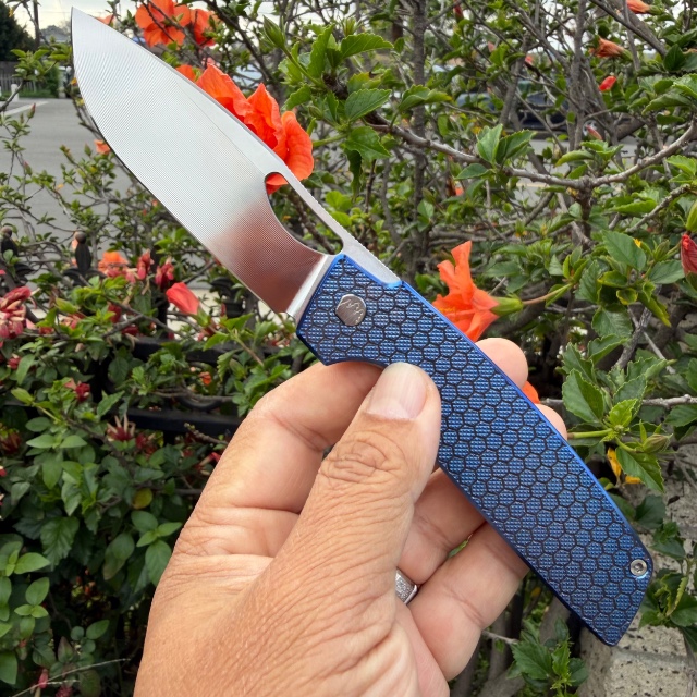 Bladebinge - 🔥🔥 Rob Johnson Cedar Knife Custom RWL34 Blue Honeycomb ...