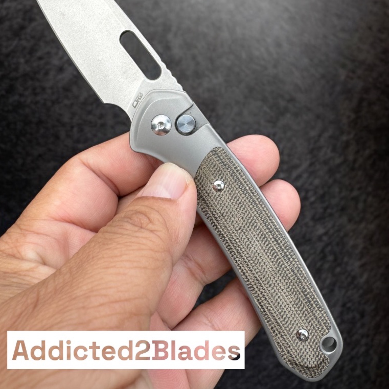 Bladebinge - CRJB Pyrite The Aficionado Knife S90V Titanium Micarta Folder