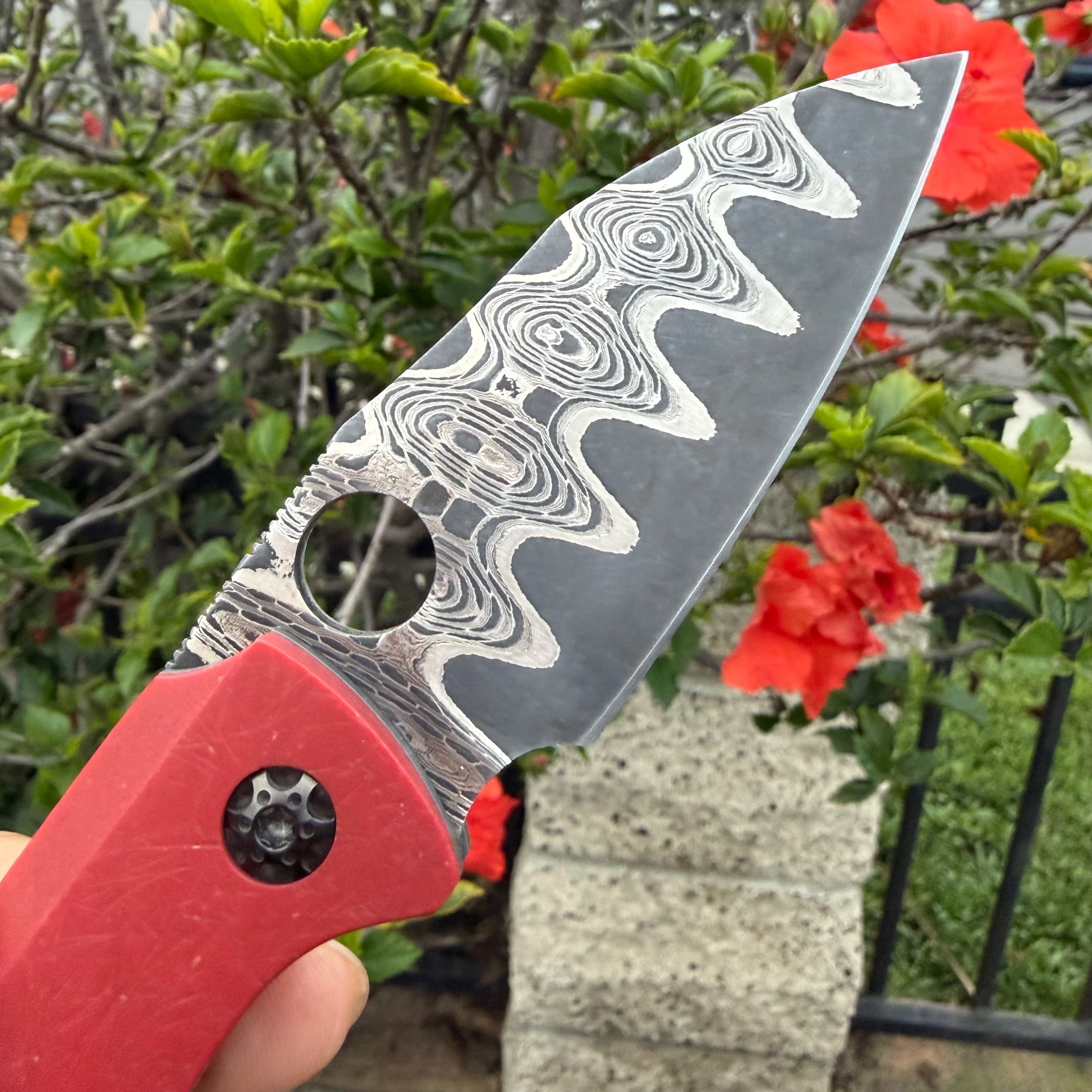 Bladebinge - 🔥🔥 Boros Blades Seer Custom Knife Snake San Mai Damascus ...