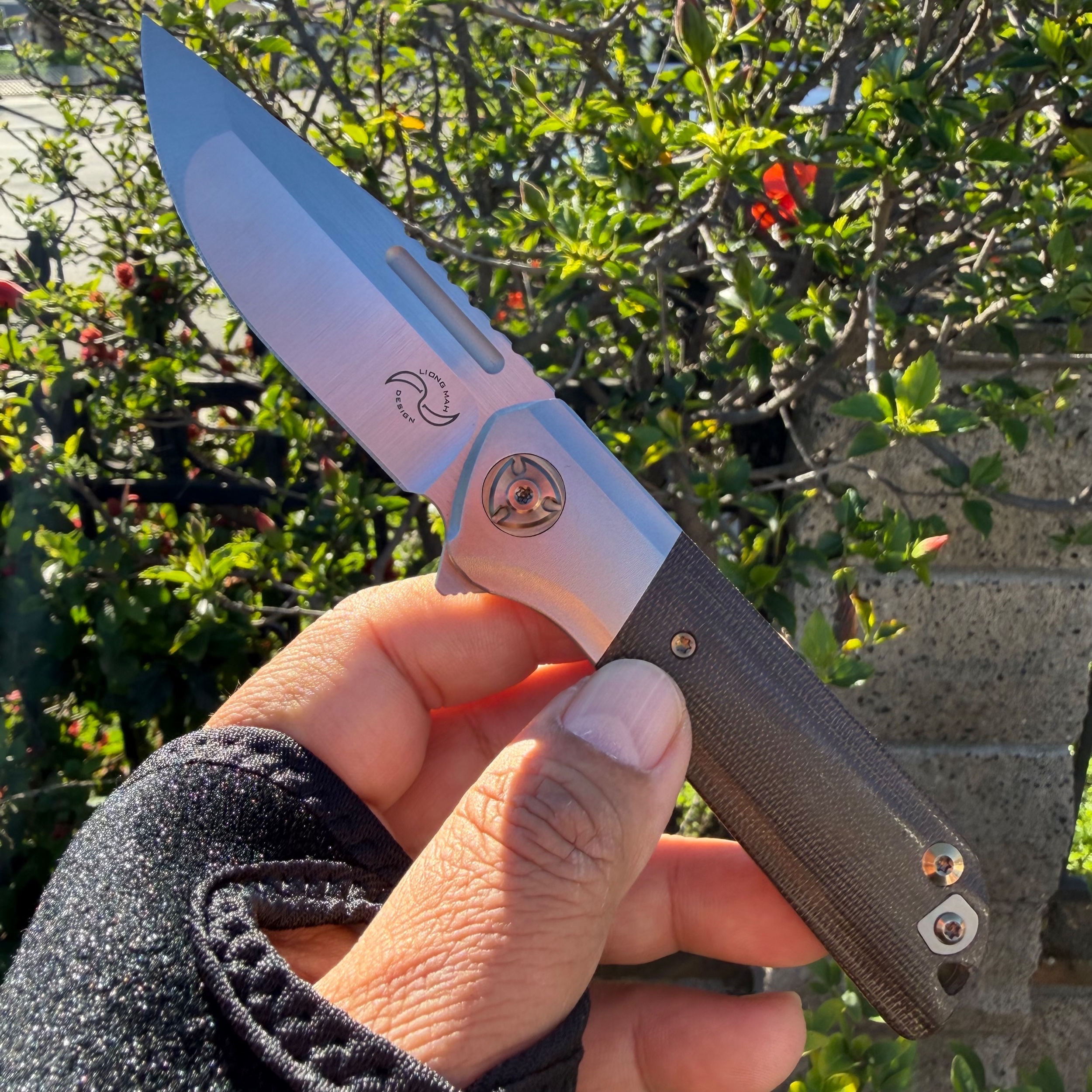 Bladebinge - 🔥🔥 Liong Mah Designs Lanny Flipper Micarta Titanium M390 ...